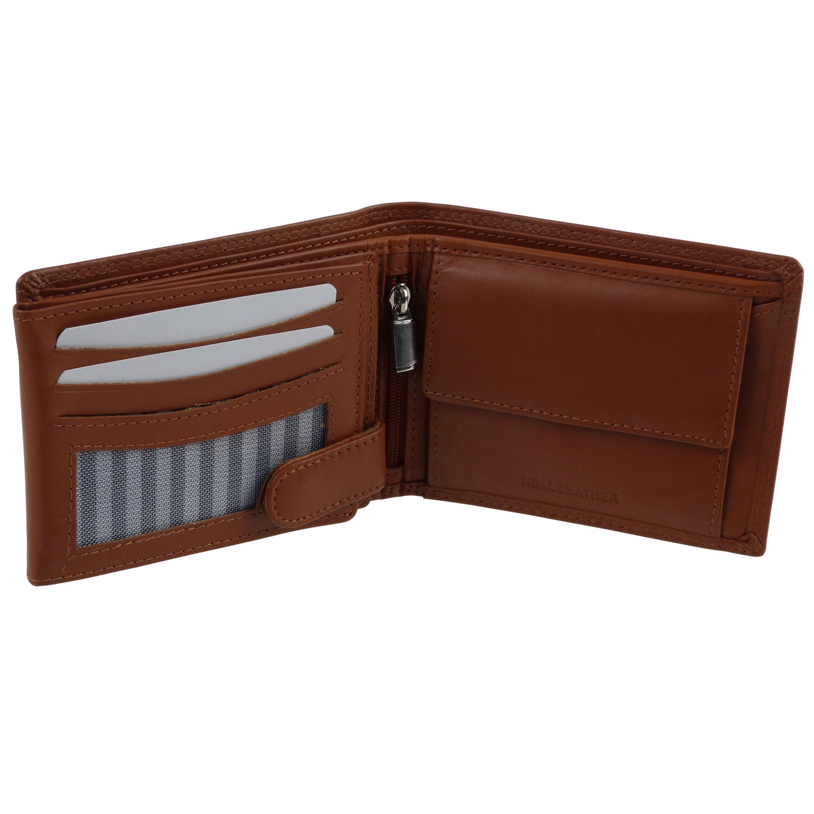 Mens Soft Leather Wallet by London Leather Goods Trifold Stylish | eBay