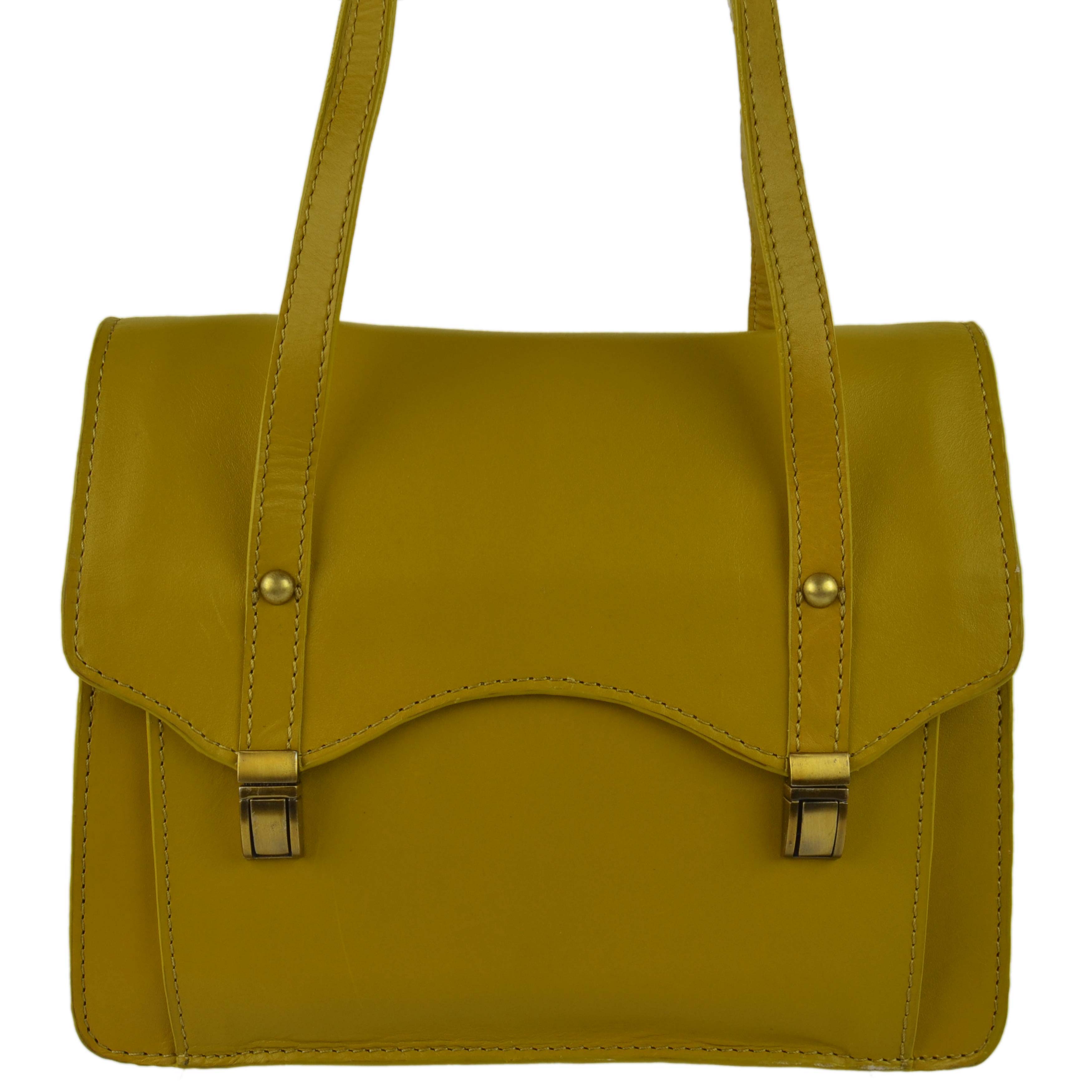 Ladies Leather Twin Handle Structured Shoulder Handbag by Bolla Bags ...
