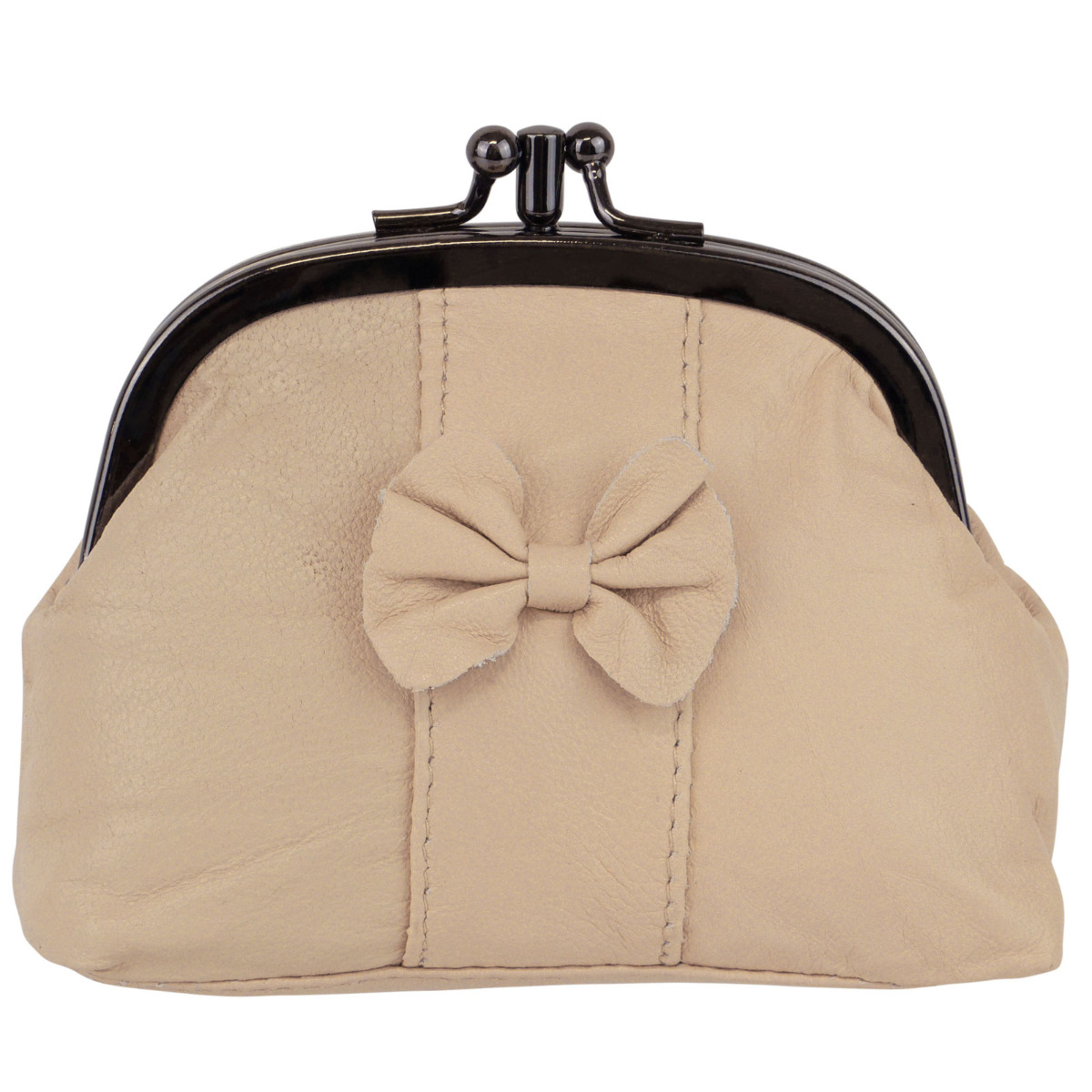 Oakridge Leather Ladies Compact Double Clasp Coin Purse | eBay