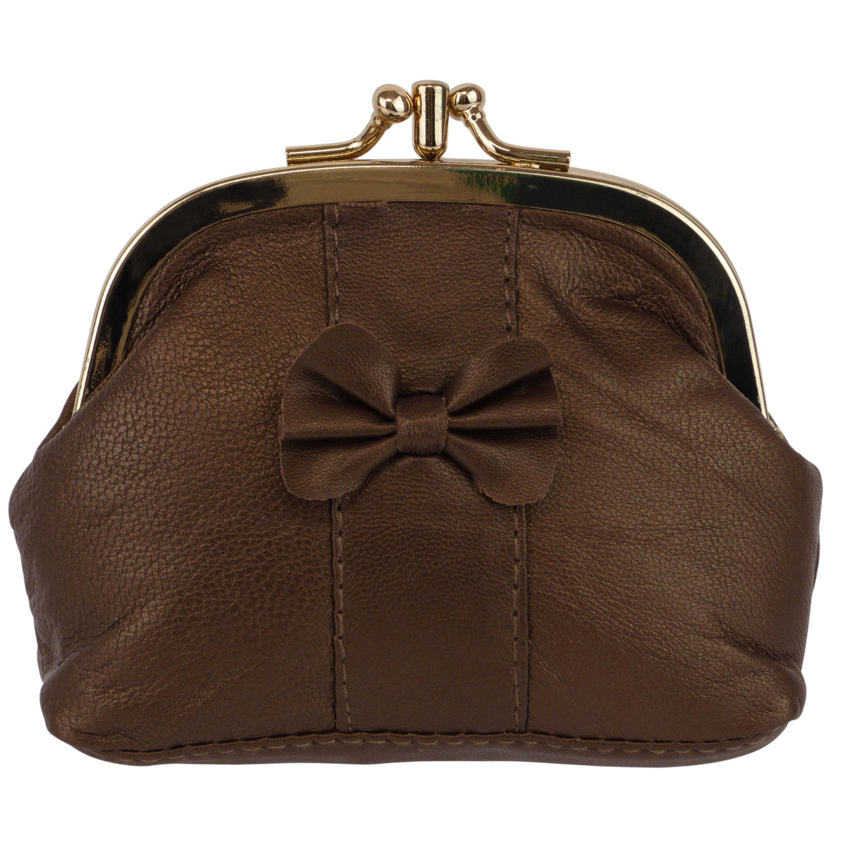 Oakridge Leather Ladies Compact Double Clasp Coin Purse | eBay