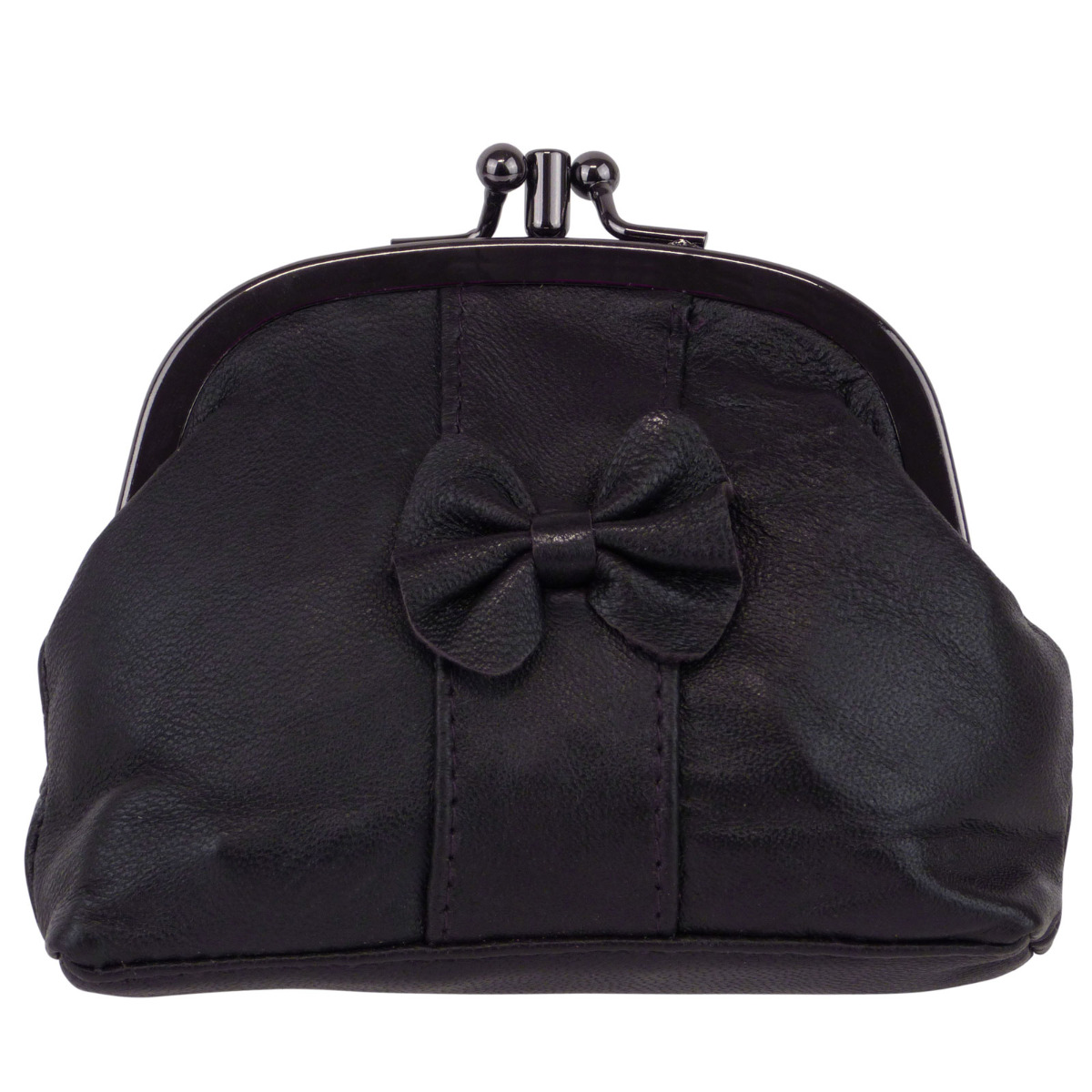 Oakridge Leather Ladies Compact Double Clasp Coin Purse | eBay