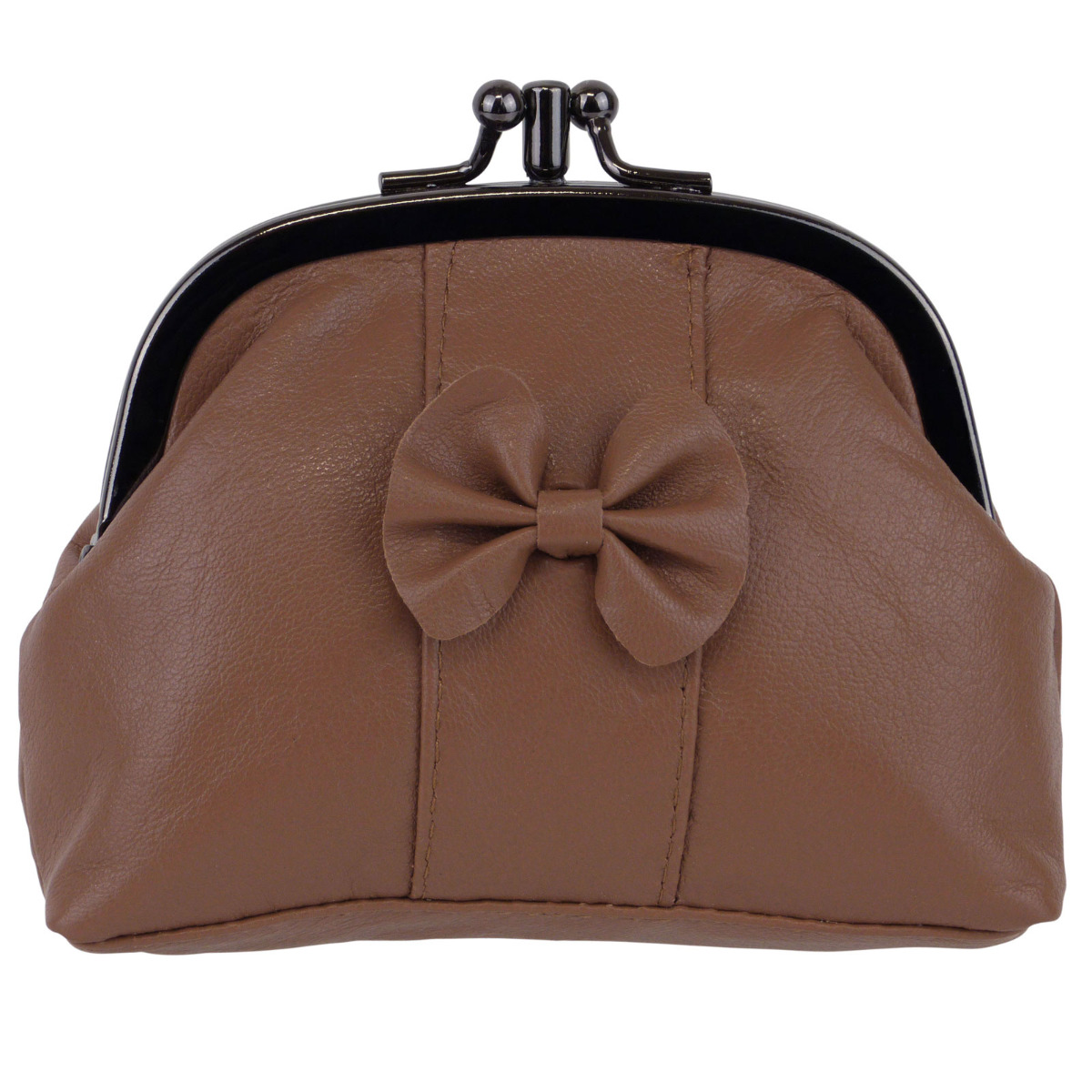 Oakridge Leather Ladies Compact Double Clasp Coin Purse | eBay