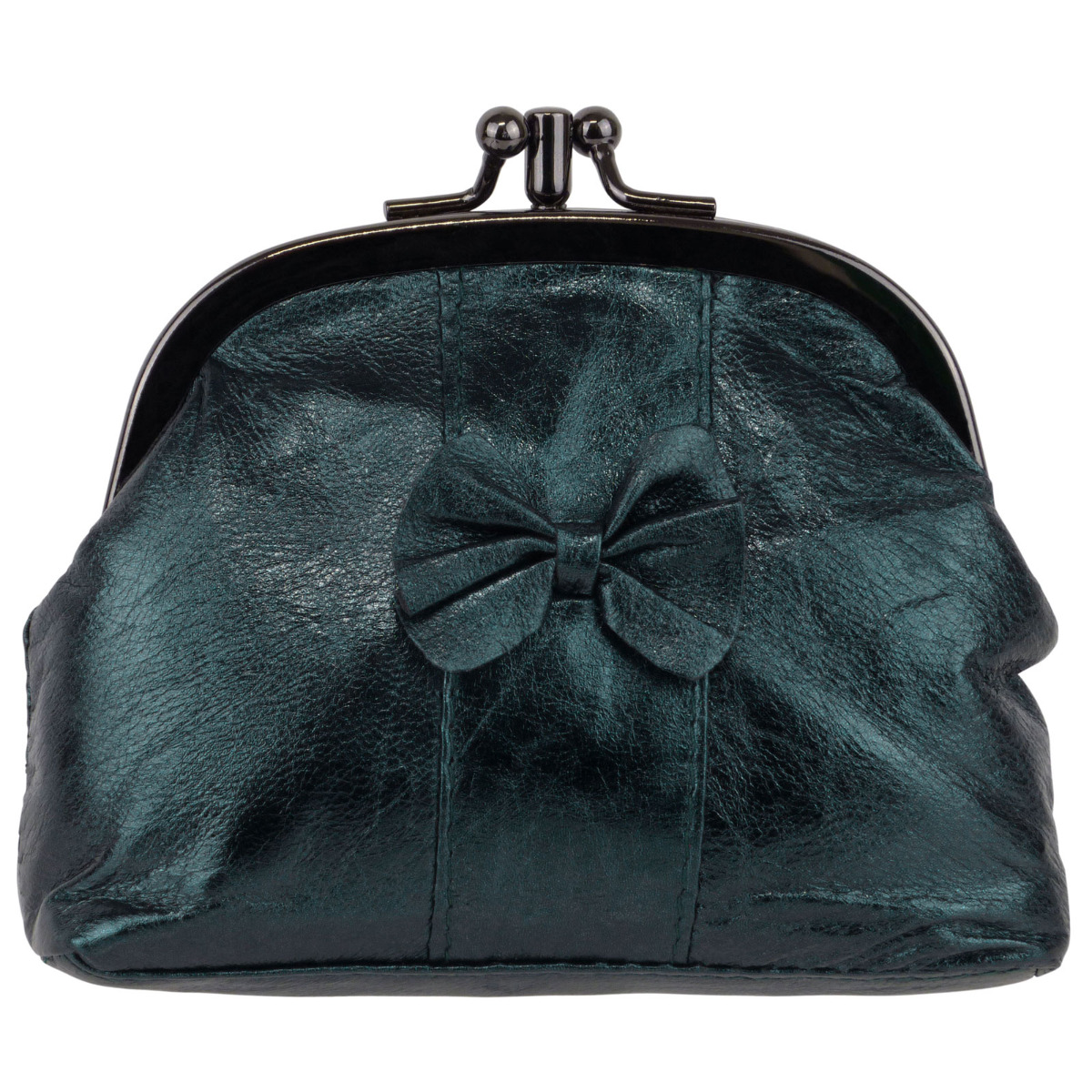 Oakridge Leather Ladies Compact Double Clasp Coin Purse | eBay