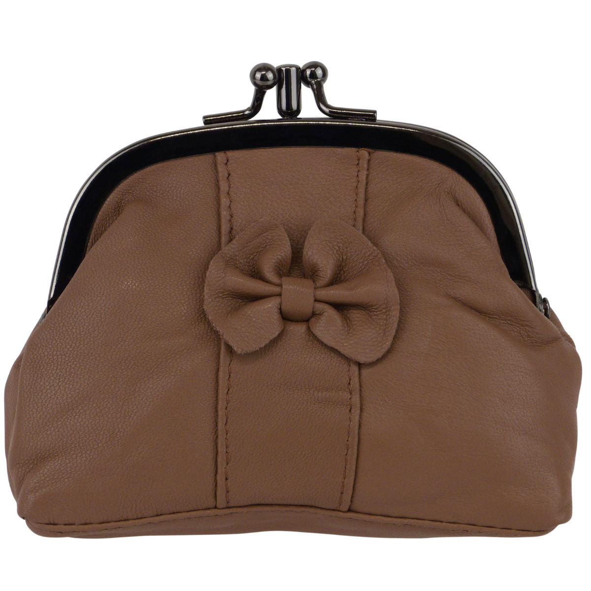 Oakridge Leather Ladies Compact Double Clasp Coin Purse | eBay