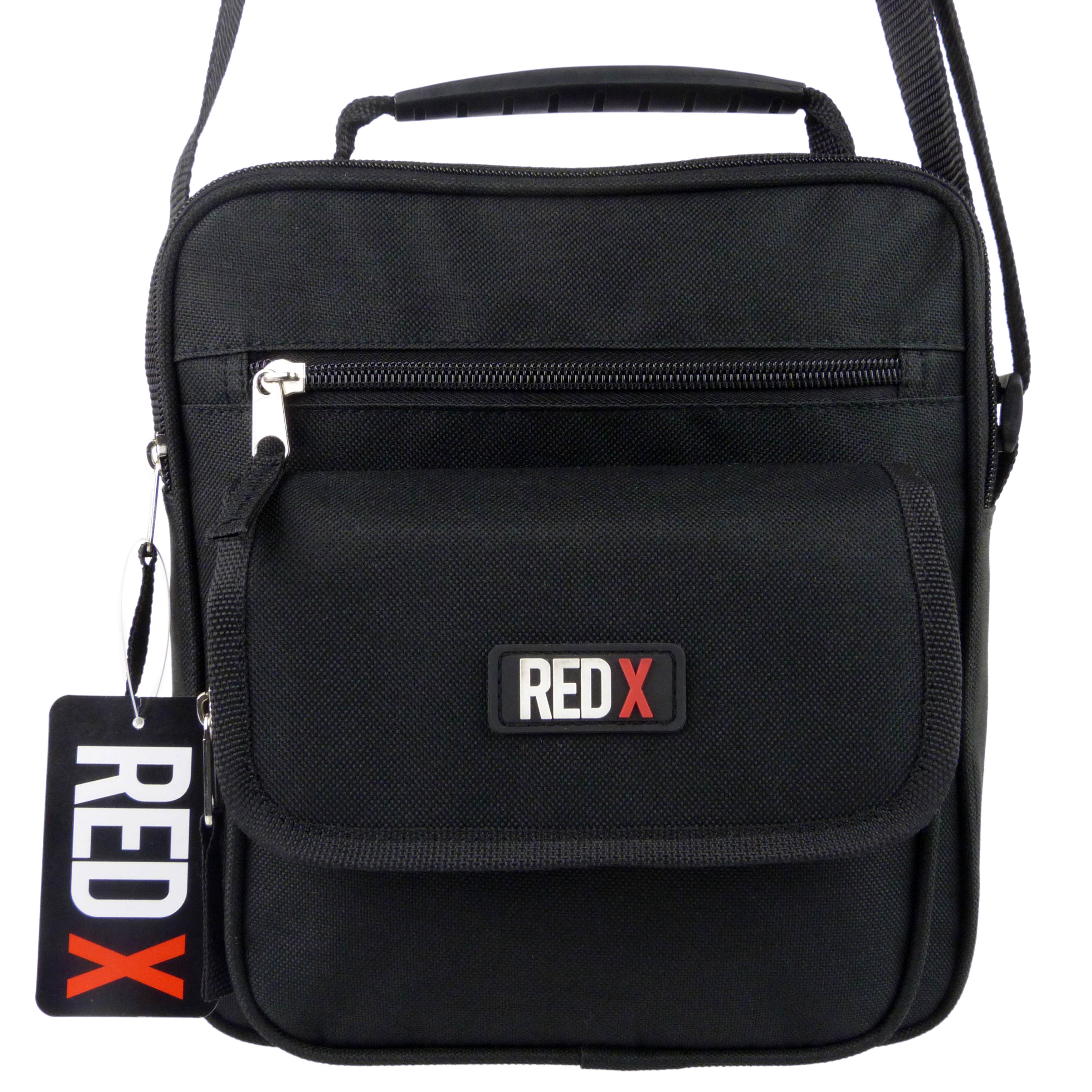 Black Mens Ladies Canvas Cross Body Messenger Bag by RED X Utility ...