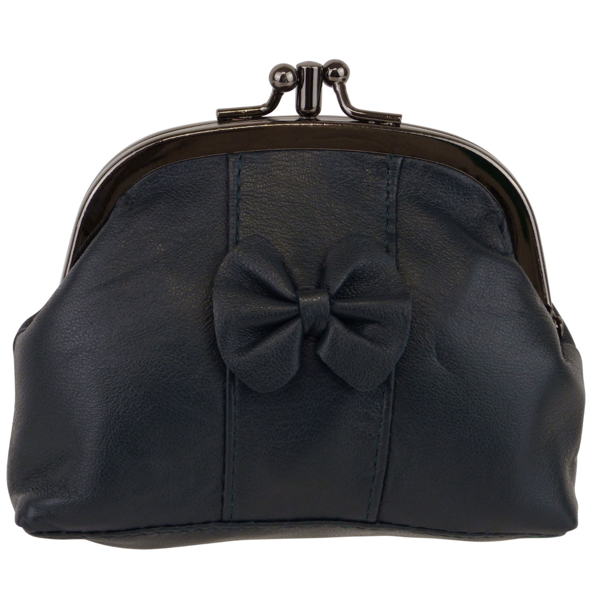 Oakridge Leather Ladies Compact Double Clasp Coin Purse | eBay UK