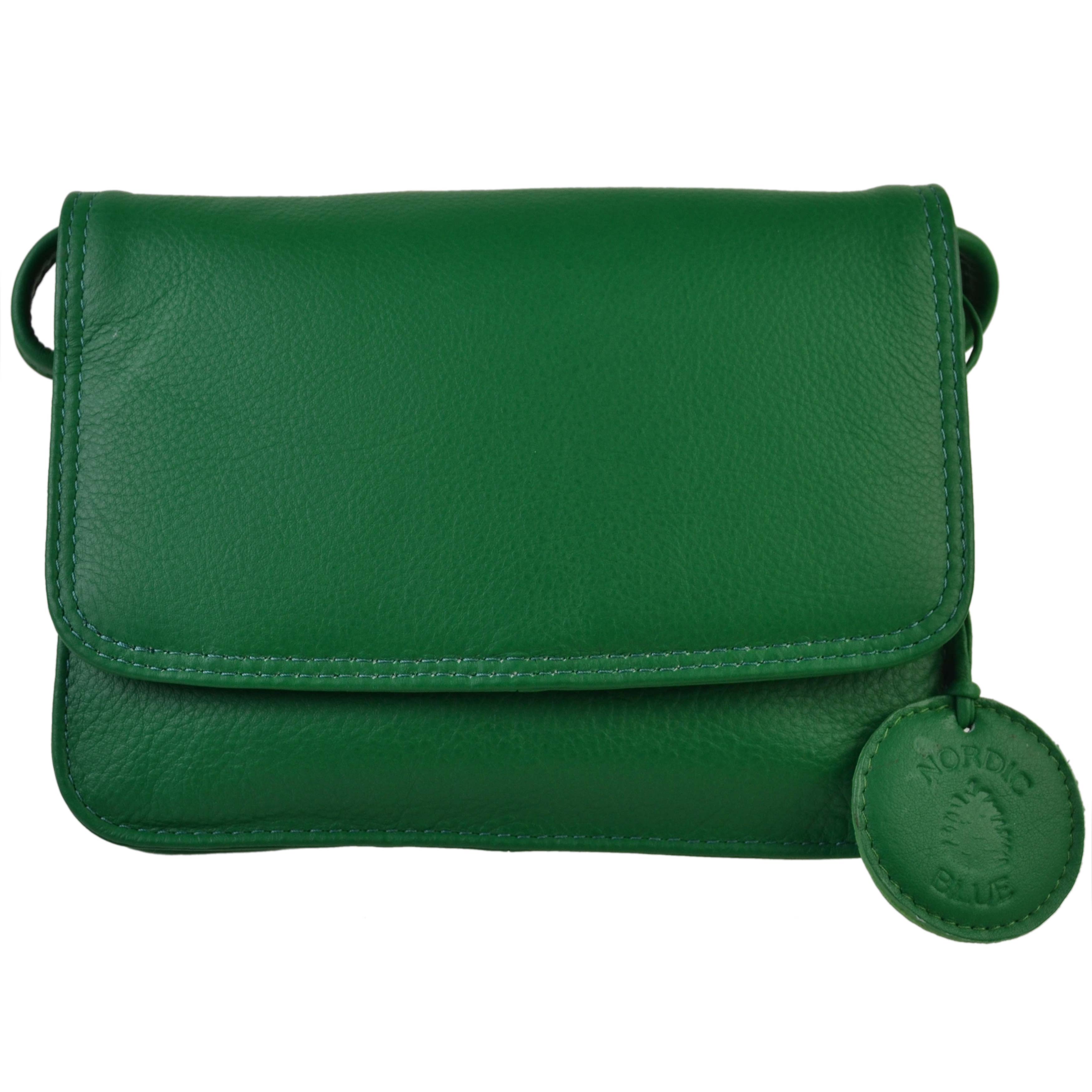 Ladies Small Leather CrossBody Bag by Hansson Nordic Blue Collection ...