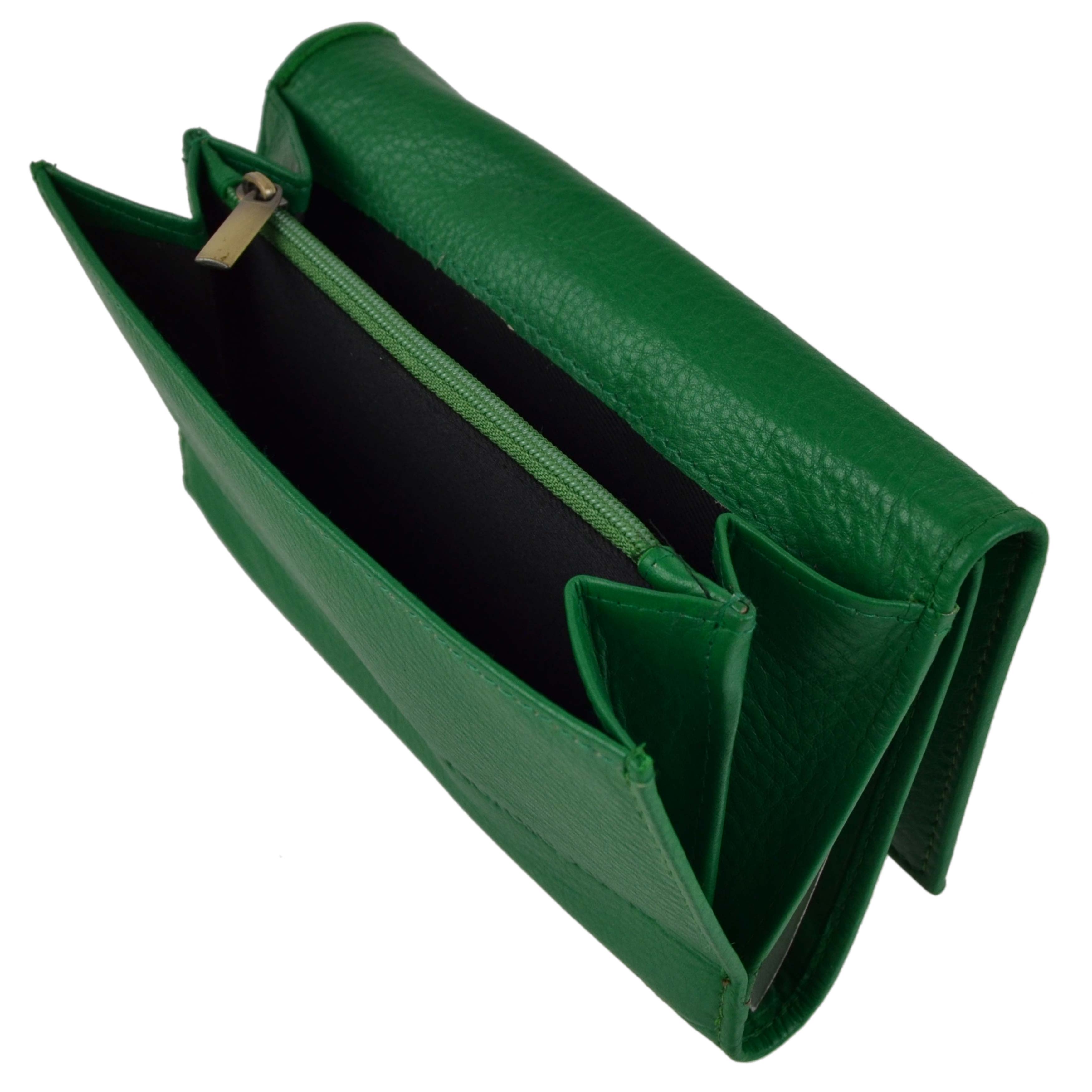 Ladies Classic LEATHER Medium Purse/Wallet by Hansson Nordic Blue Gift ...