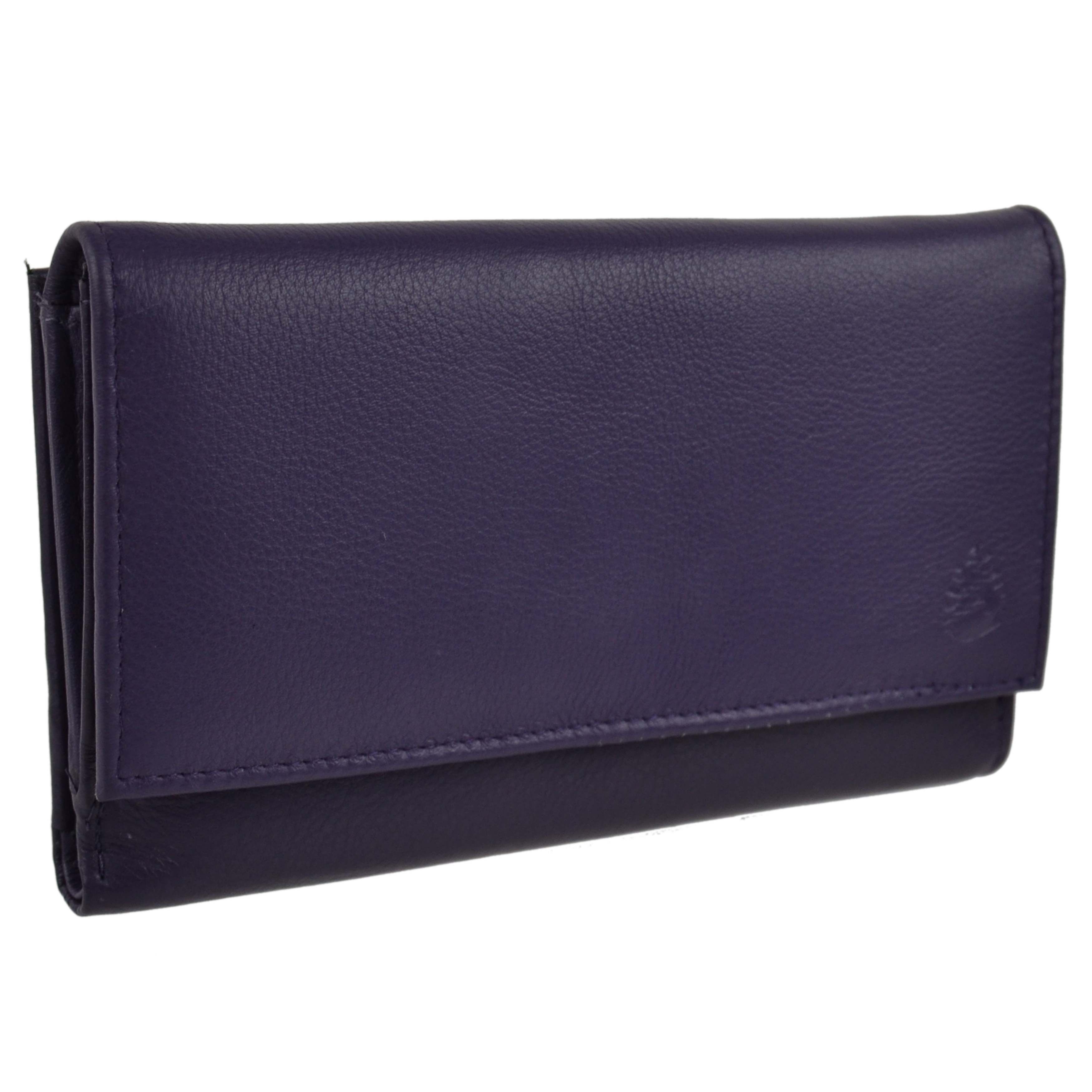 Ladies Classic LEATHER Medium Purse/Wallet by Hansson Nordic Blue Gift ...