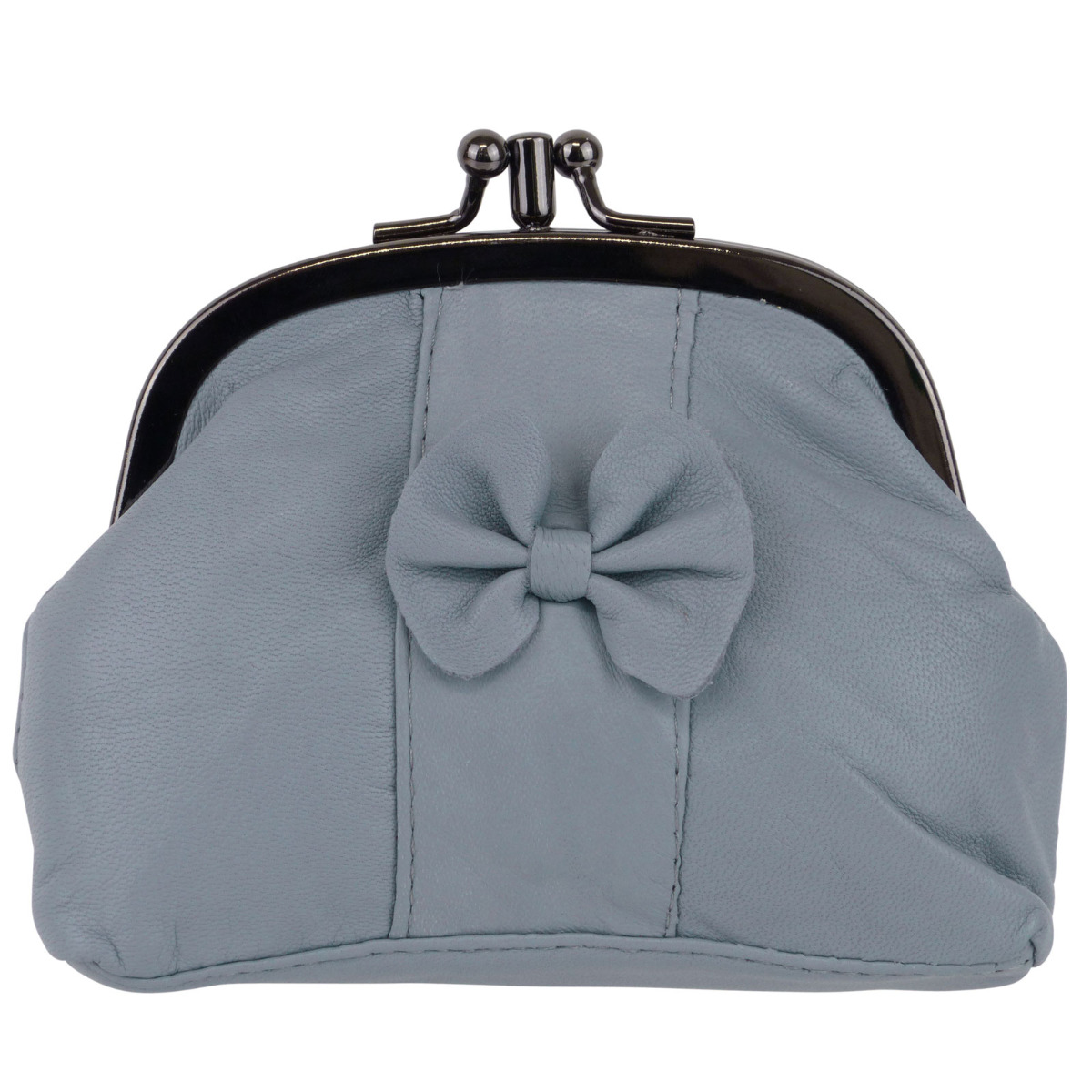 Oakridge Leather Ladies Compact Double Clasp Coin Purse | eBay