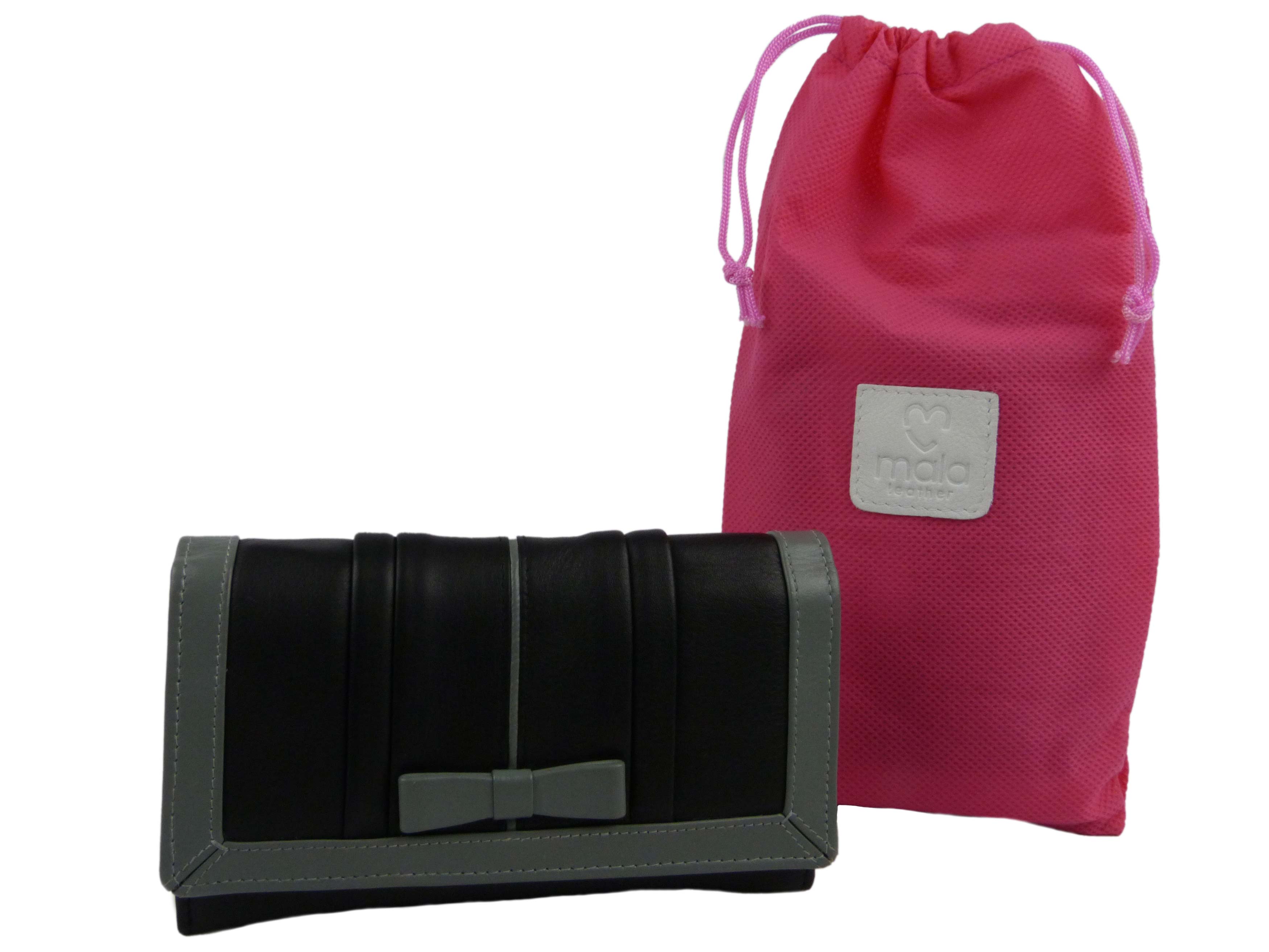 Ladies Large Flap Over Leather Purse/Wallet by Mala; Candy Collection ...