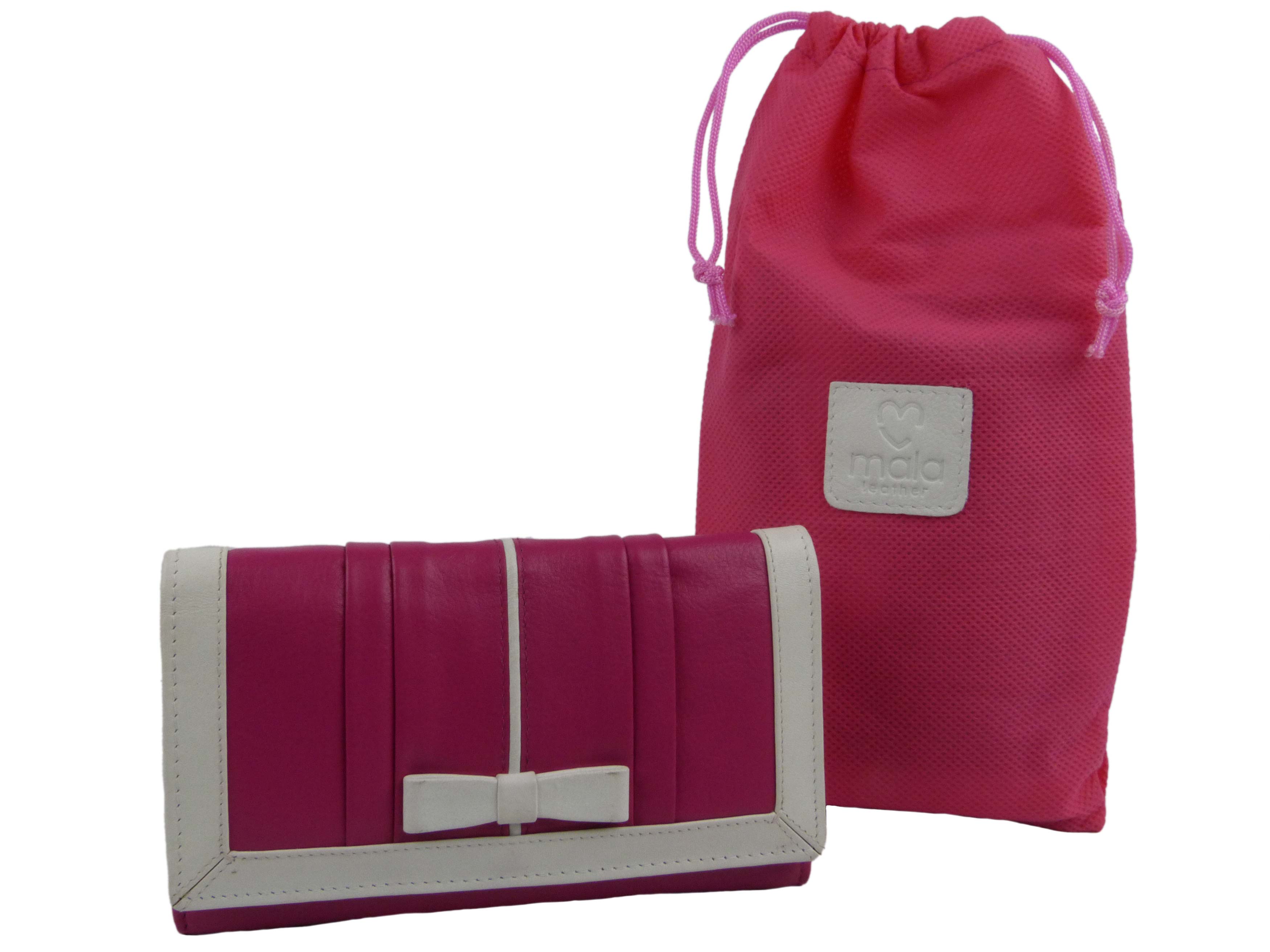 Ladies Large Flap Over Leather Purse/Wallet by Mala; Candy Collection ...
