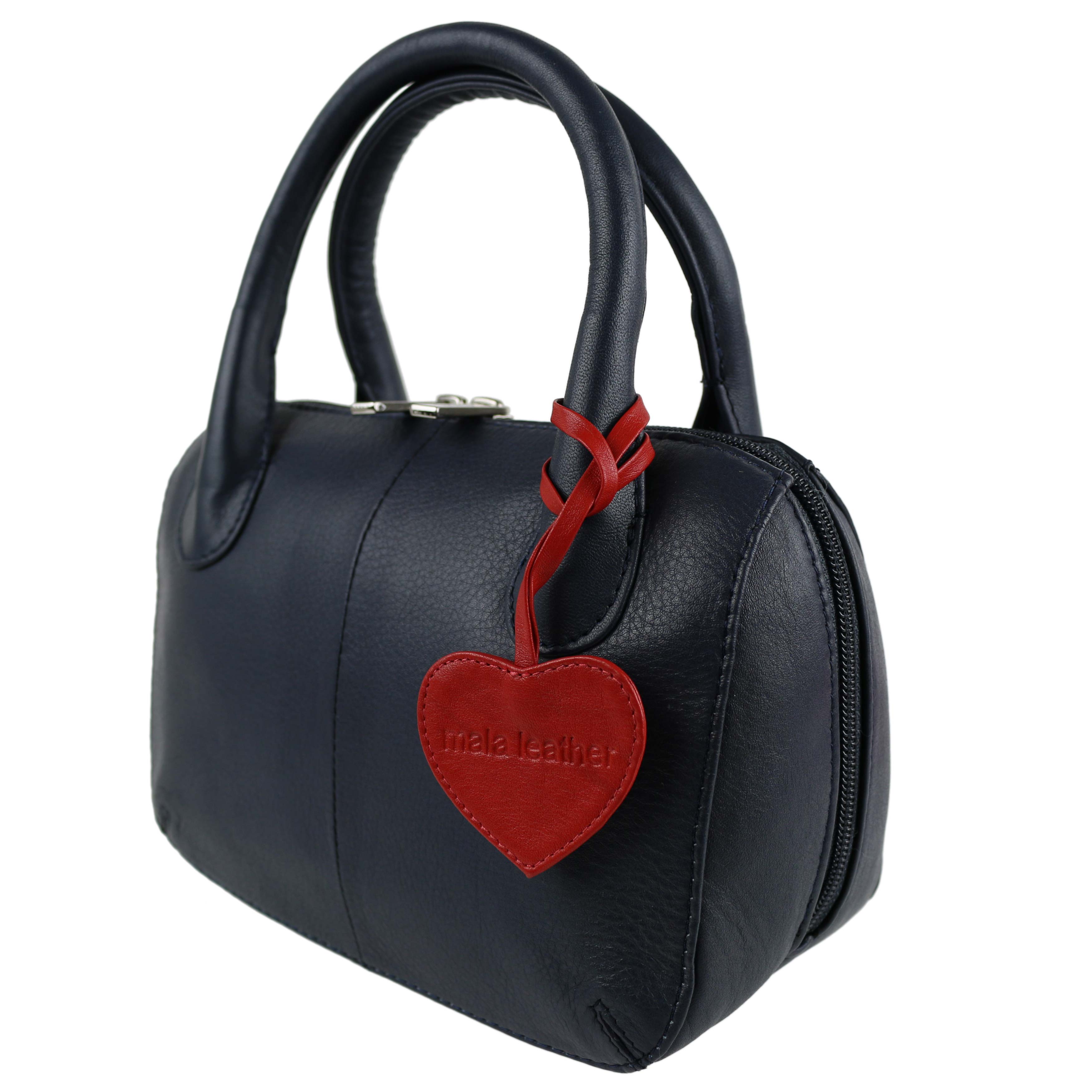 Ladies Leather Twin Handle Mini Grab Bag by Mala; Anishka Collection Handbag | eBay