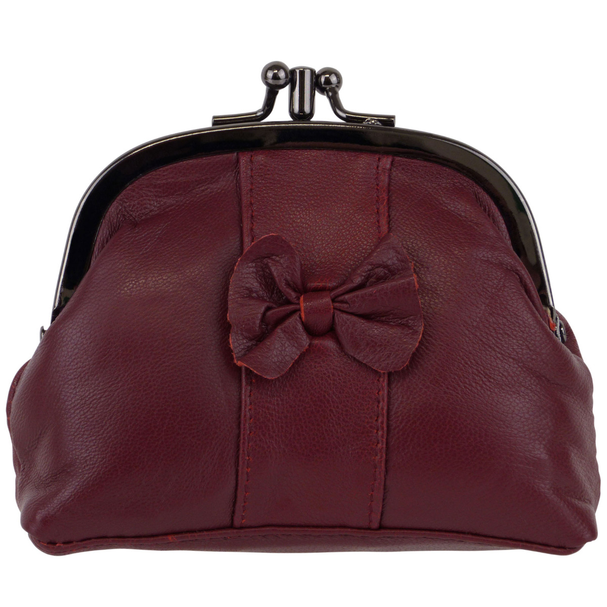 Oakridge Leather Ladies Compact Double Clasp Coin Purse | eBay