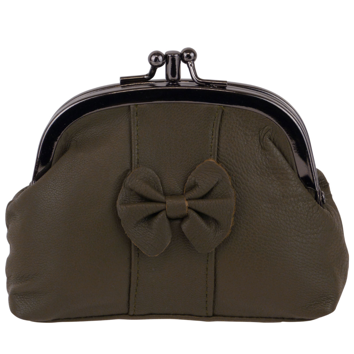 Oakridge Leather Ladies Compact Double Clasp Coin Purse | eBay