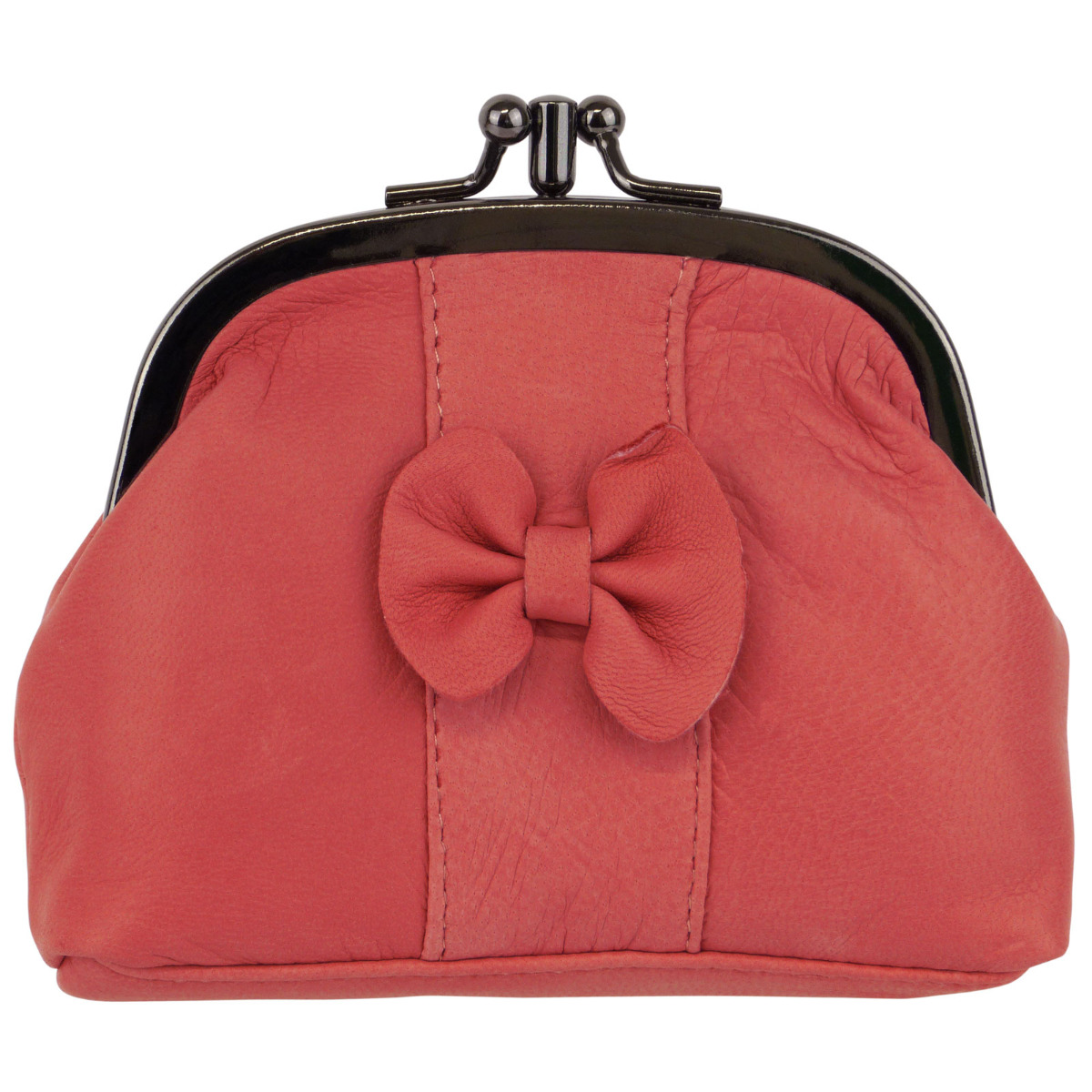 Oakridge Leather Ladies Compact Double Clasp Coin Purse | eBay