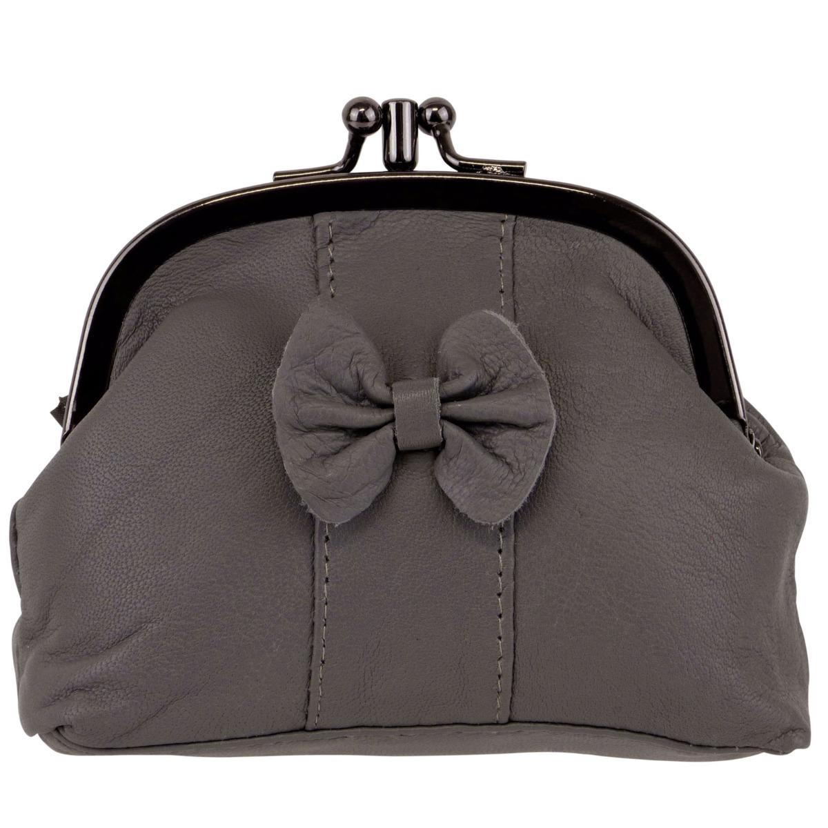 Oakridge Leather Ladies Compact Double Clasp Coin Purse | eBay