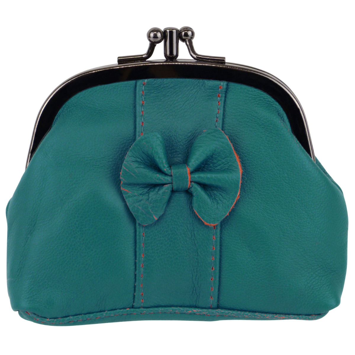 Oakridge Leather Ladies Compact Double Clasp Coin Purse | eBay