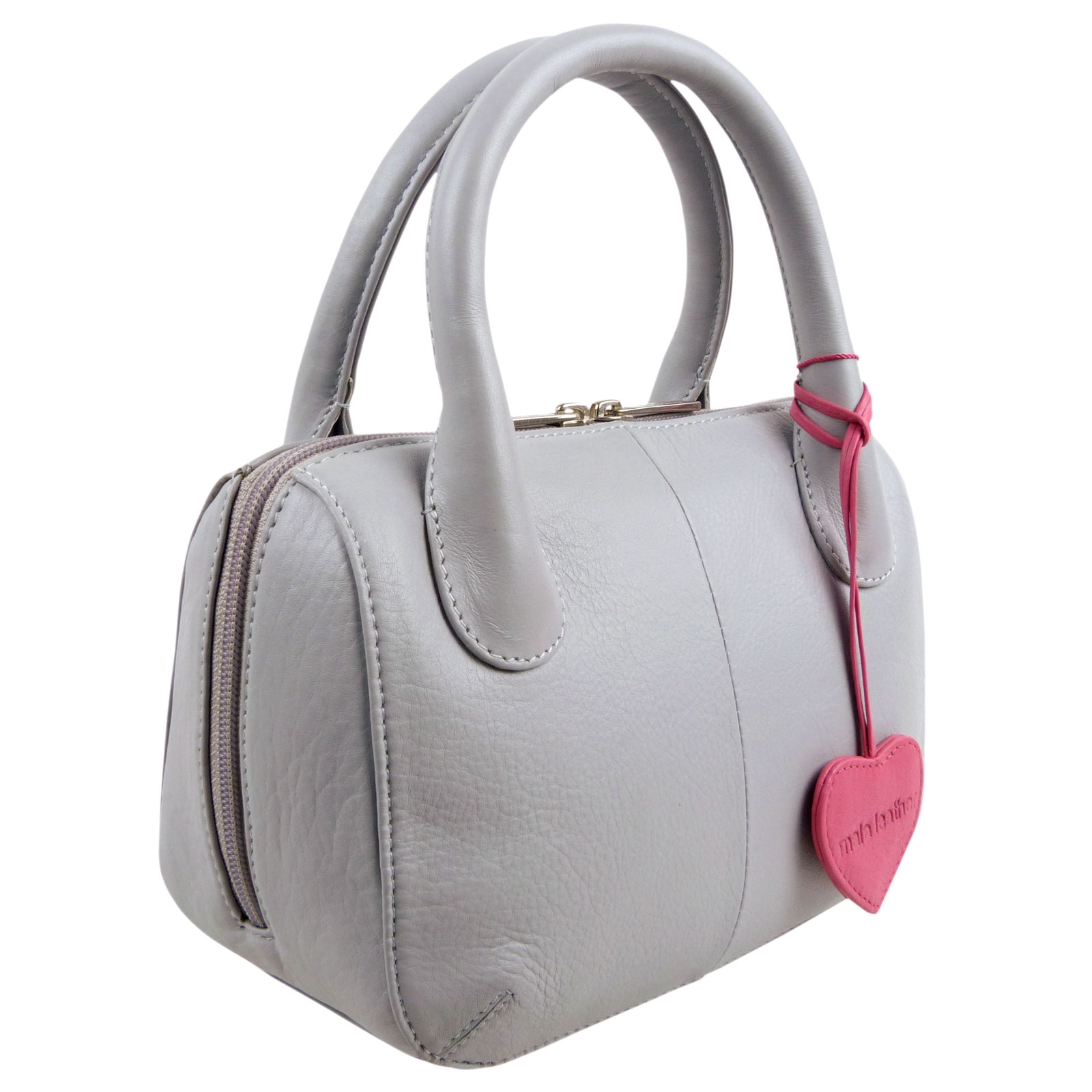 Ladies Leather Twin Handle Mini Grab Bag by Mala; Anishka Collection ...
