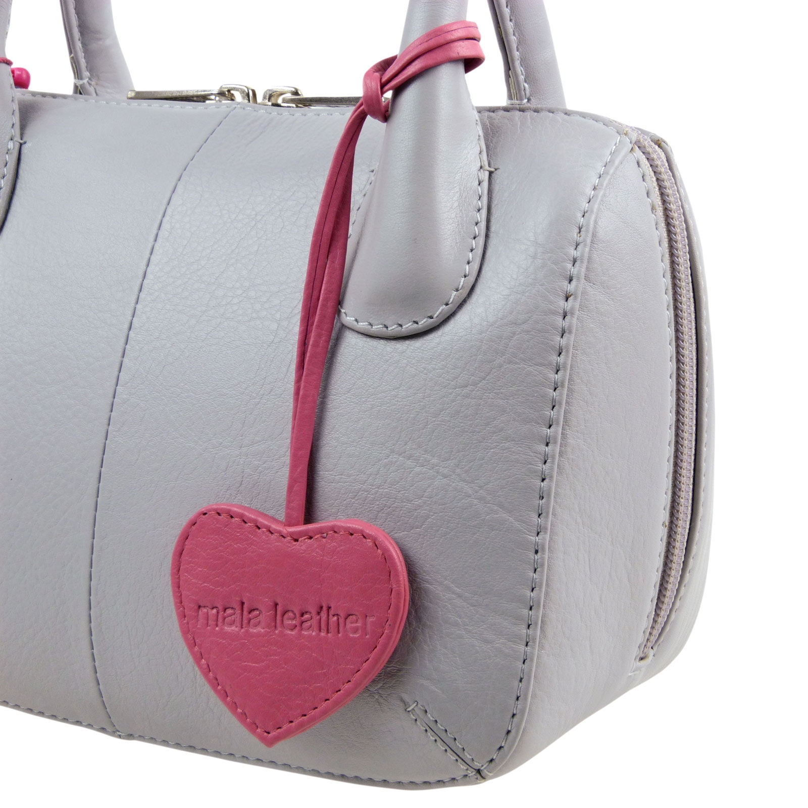 Ladies Leather Twin Handle Mini Grab Bag by Mala; Anishka Collection ...