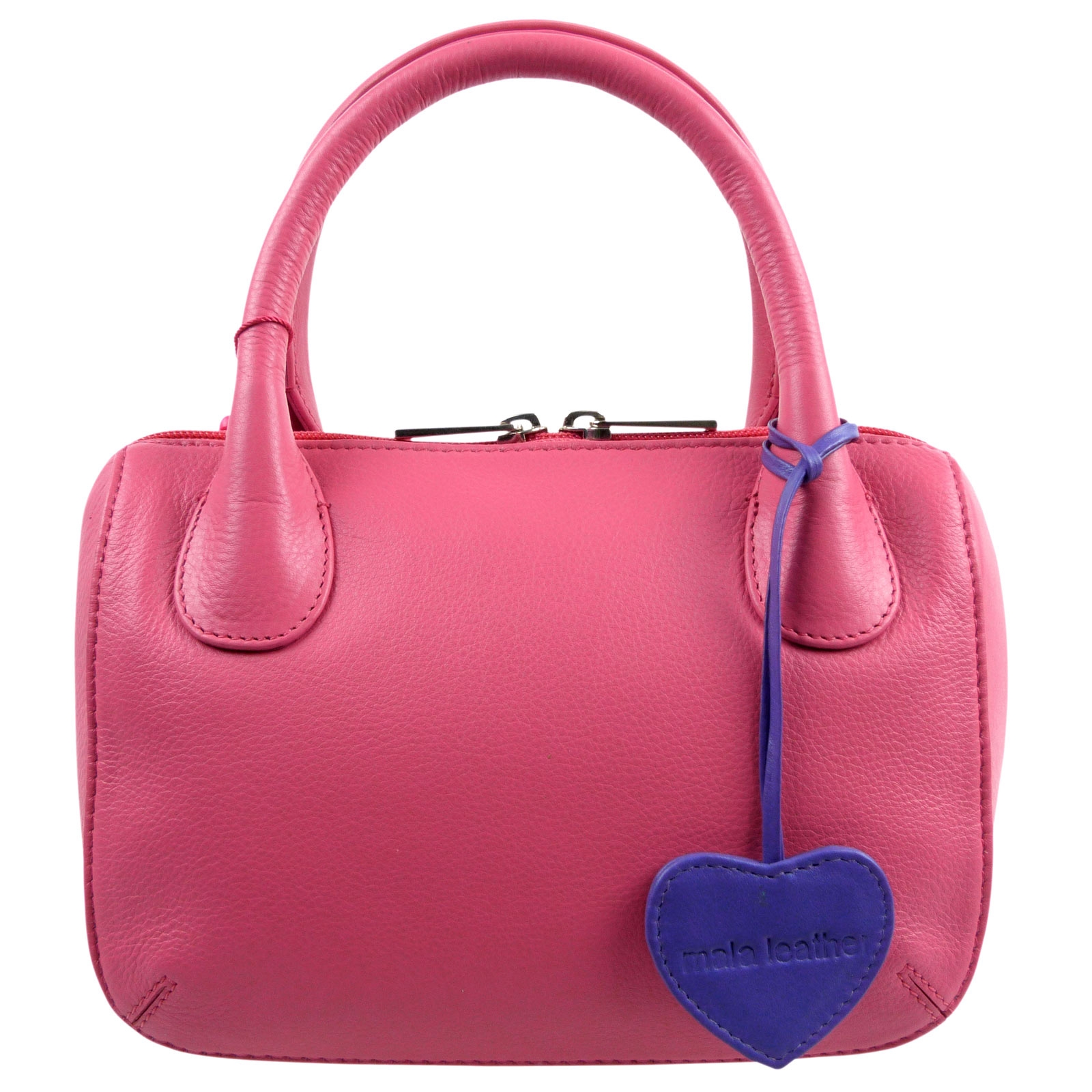 Ladies Leather Twin Handle Mini Grab Bag by Mala; Anishka Collection ...