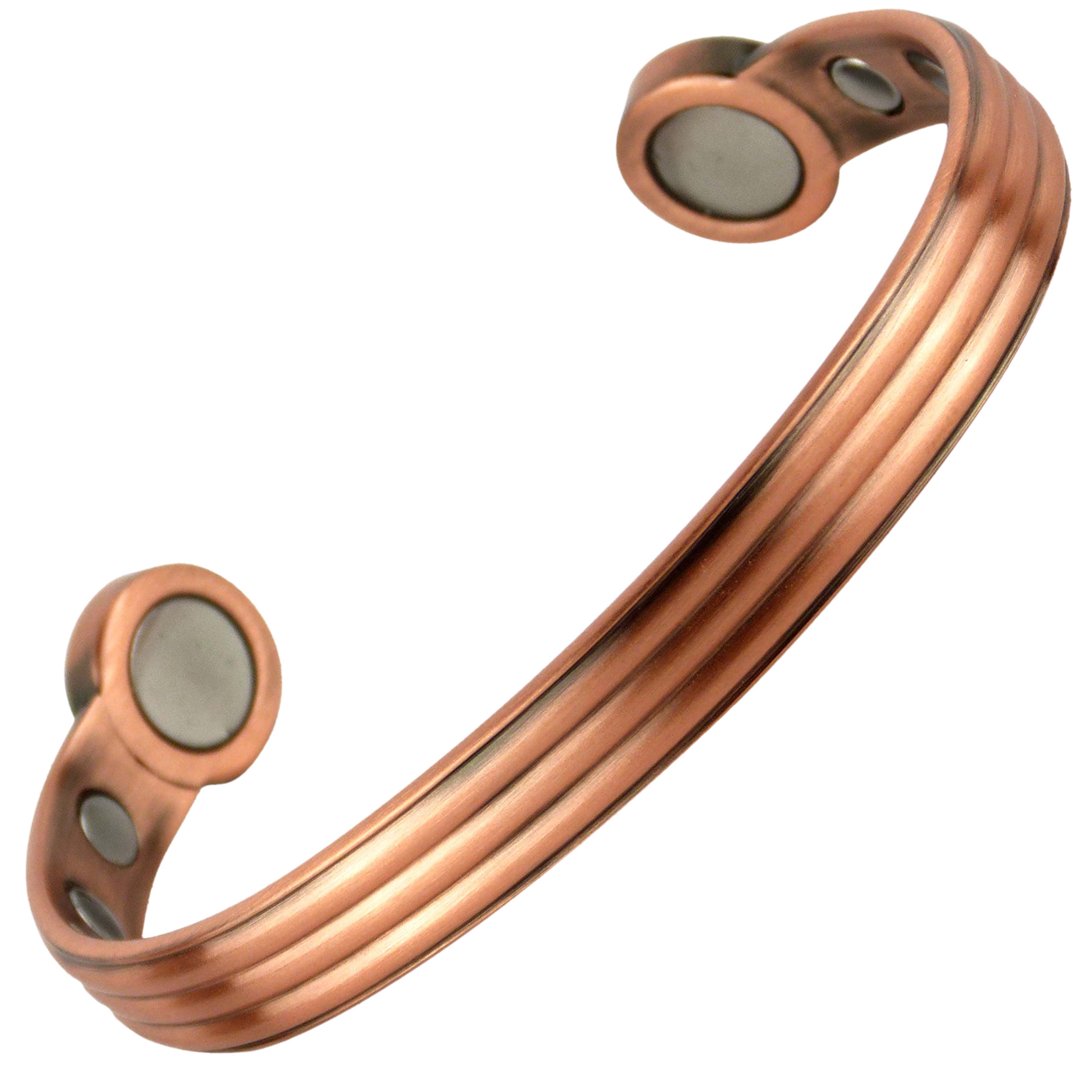 Super Strong Magnetic Bracelet/Bangle Antique Copper 6 Magnets Health ...