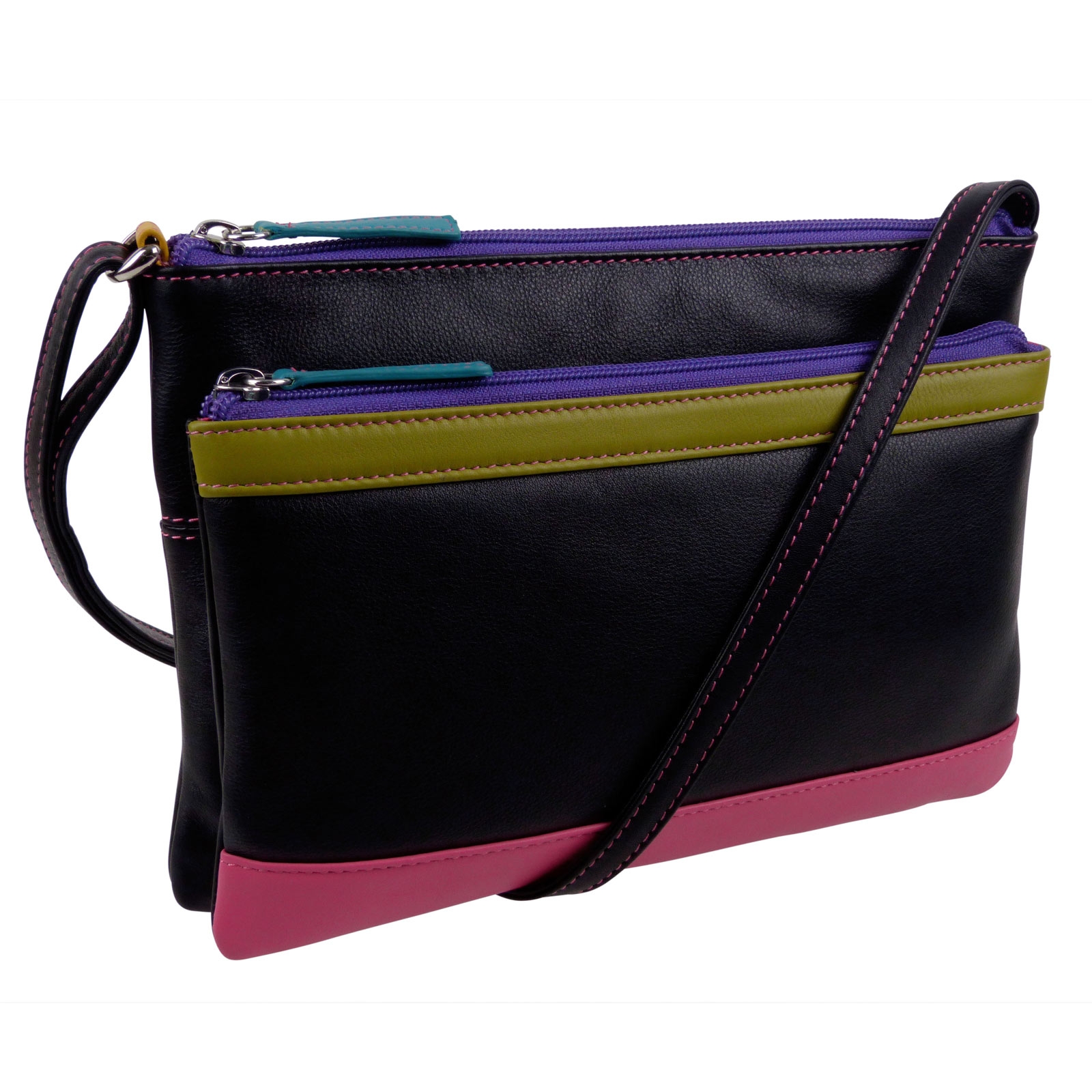 ili Leather Ladies Cross Body Shoulder Bag by Ili New York Colourful ...