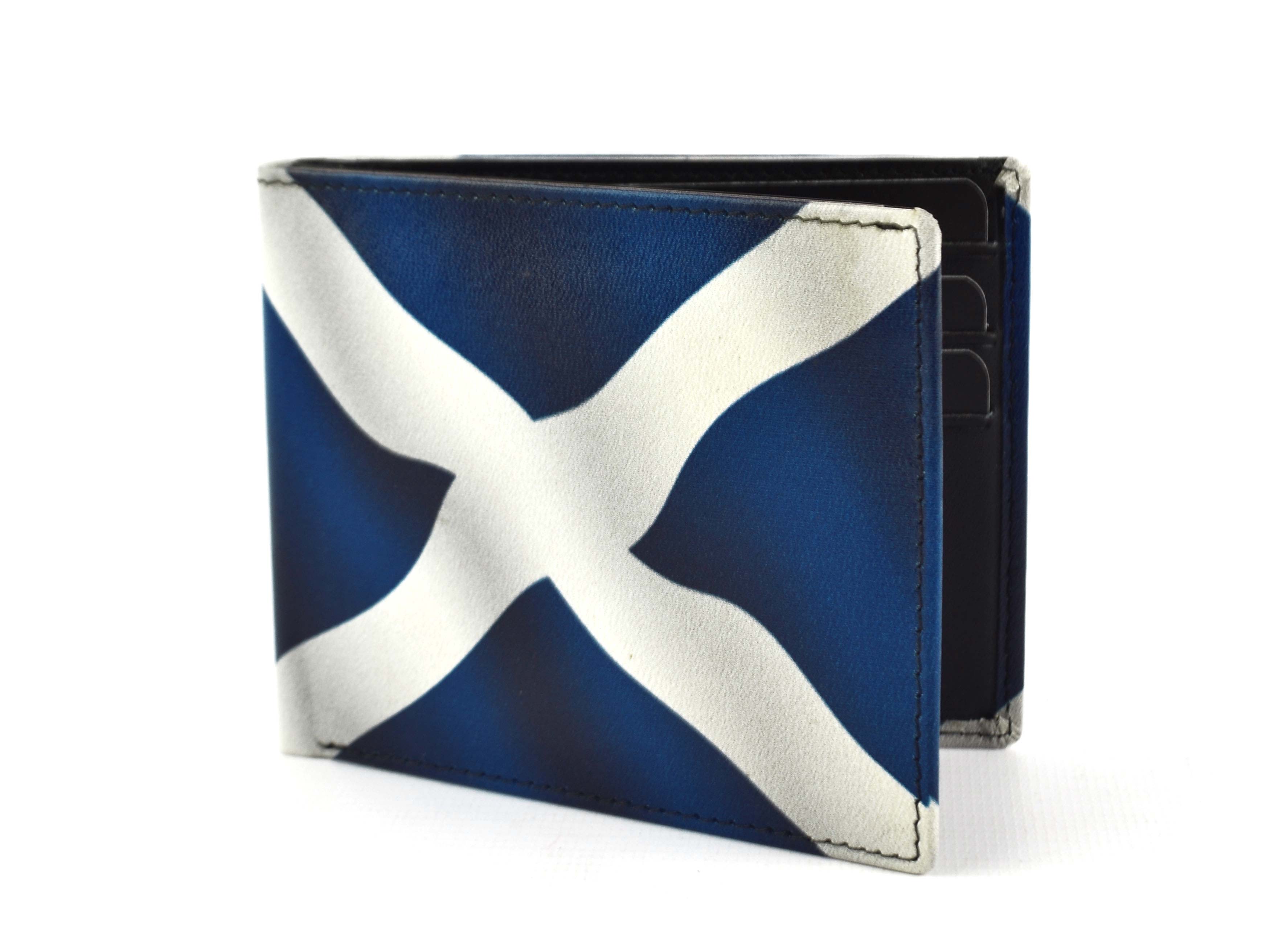 Golunski Mens Quality Leather Wallet Scotland Wales & Union Jack Flag ...