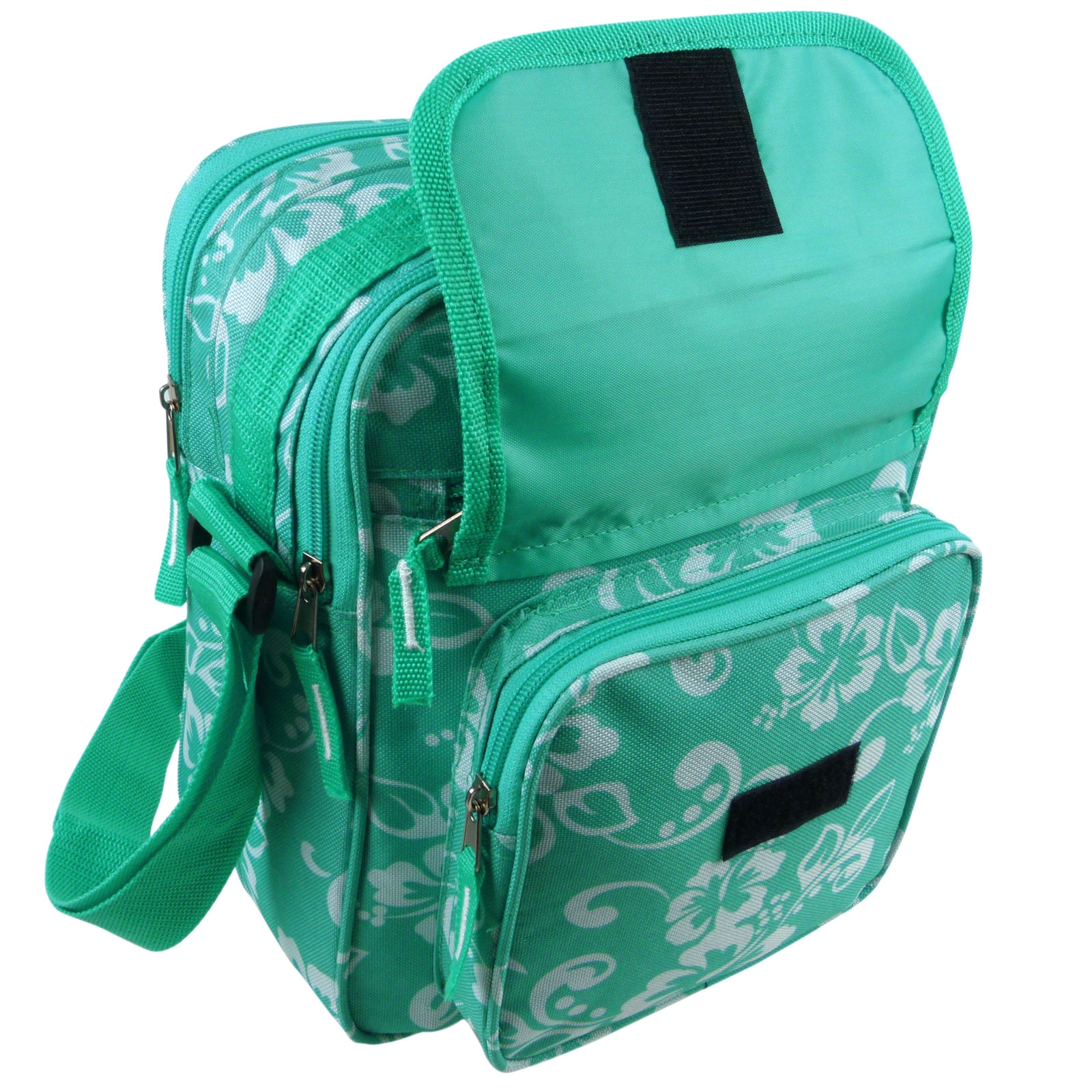 SPECIAL BOGOF - RED-X Mens Womans Funky Hibiscus Canvas Cross Body ...