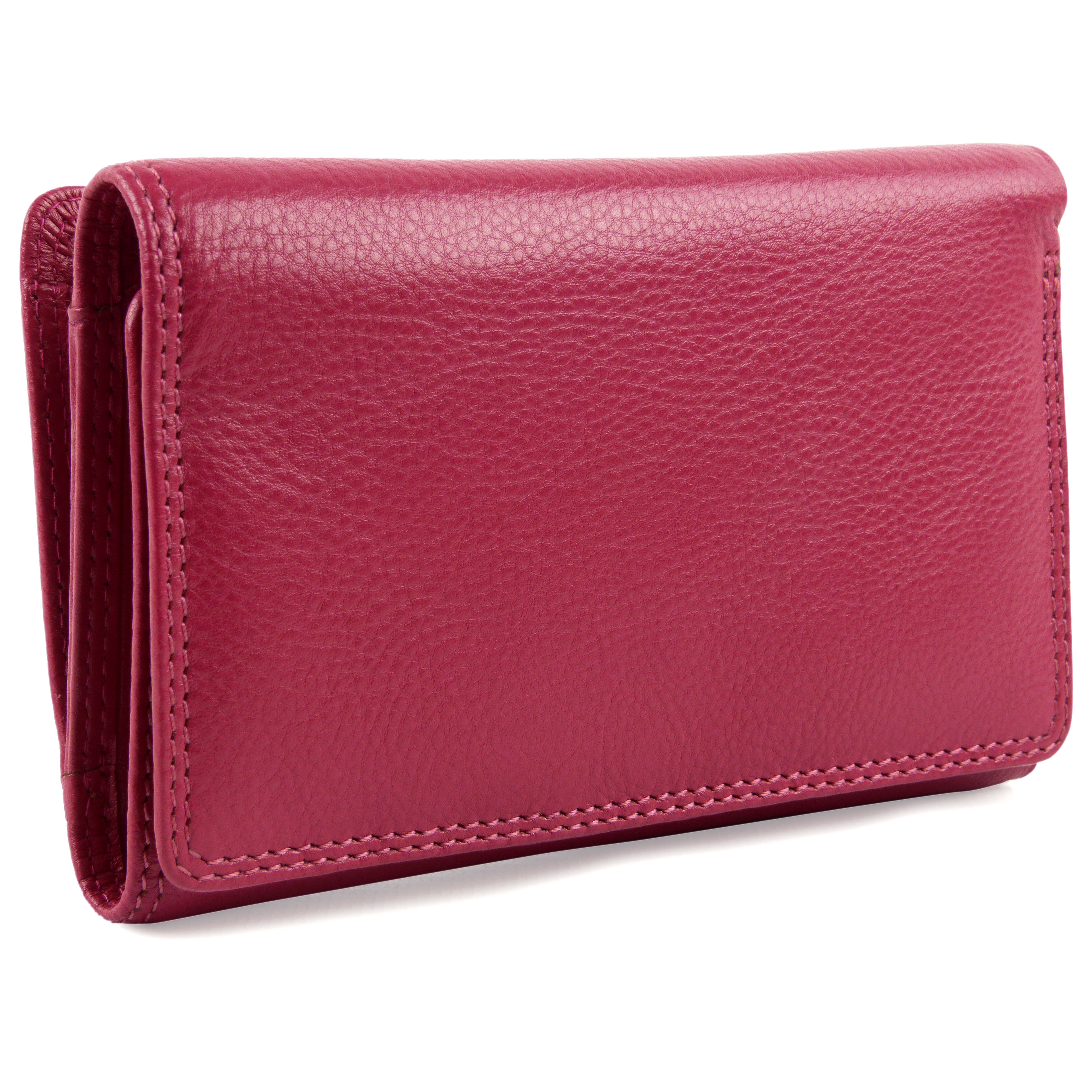 Ladies Leather Medium Flap Over Purse/Wallet by Visconti Heritage Gift ...