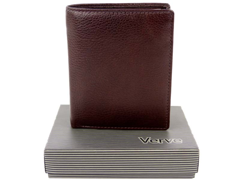 Mens Quality Leather Compact Tri-Fold Wallet by Mala; Verve Gift Boxed ...