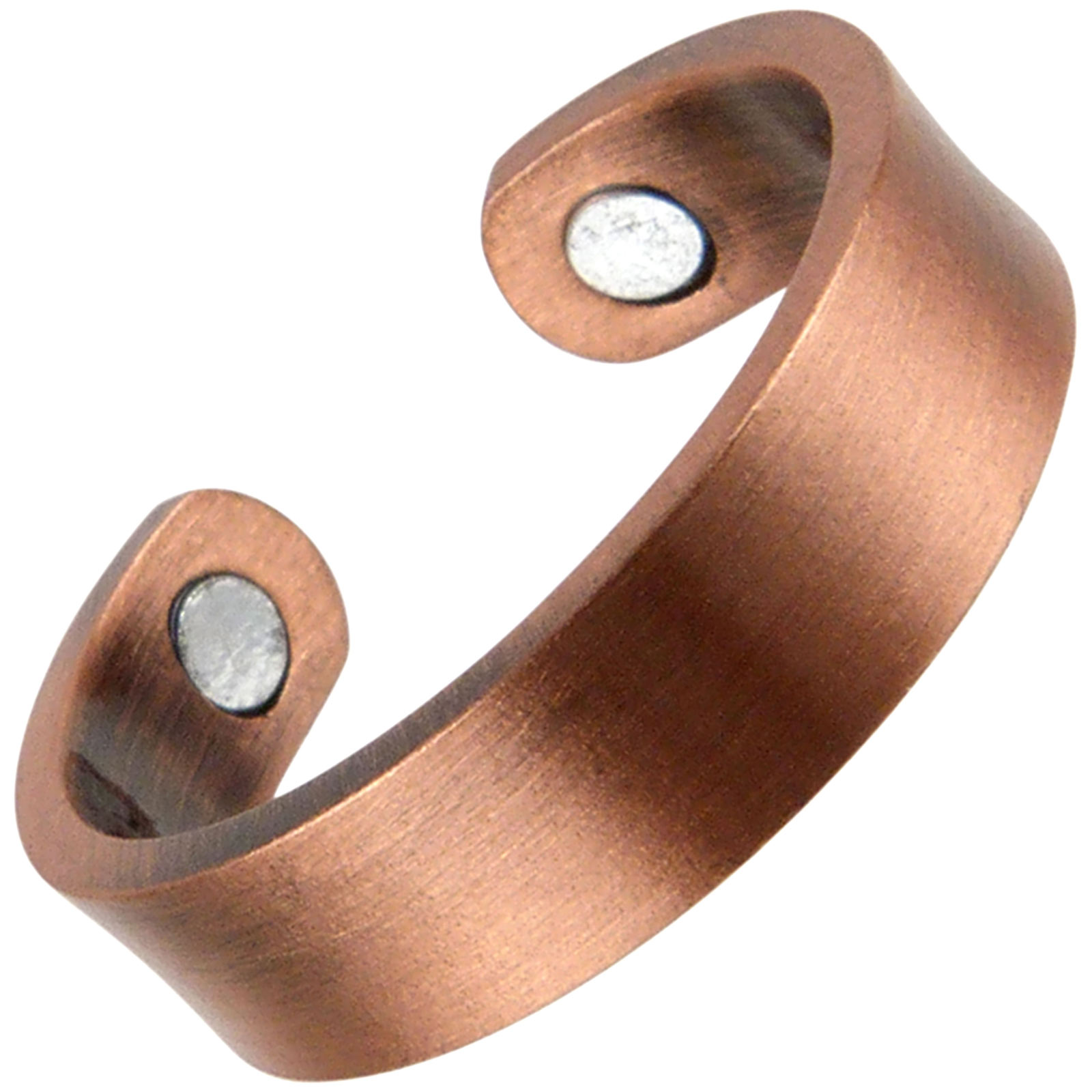 Mens Ladies Copper Chrome Gold Plated Magnetic Ring Adjustable Unisex ...