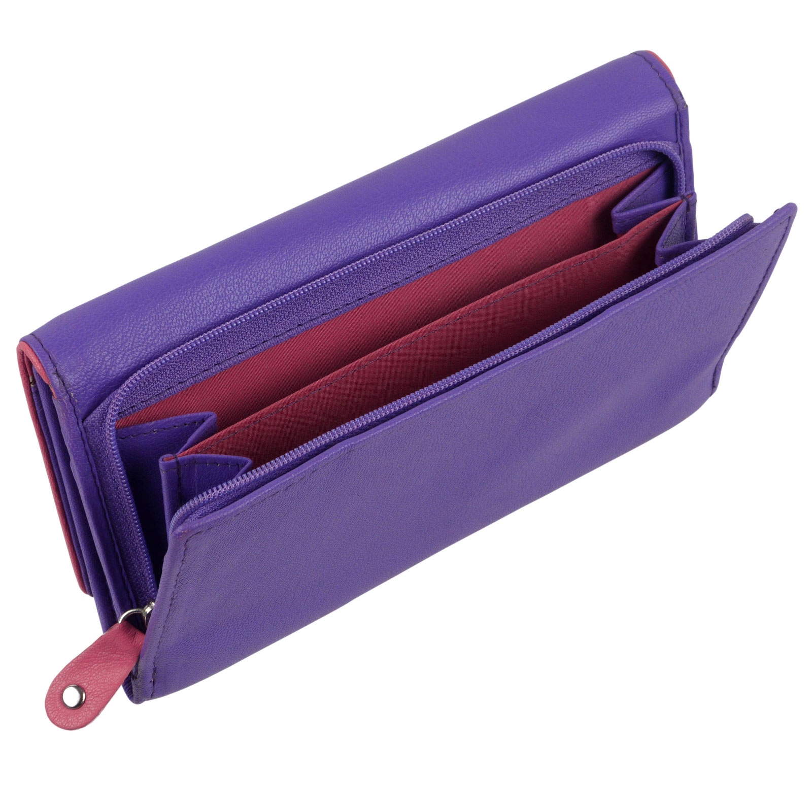 Mala Leather Ladies Tri-Fold Purse/Wallet Flamingo Freya Collection ...