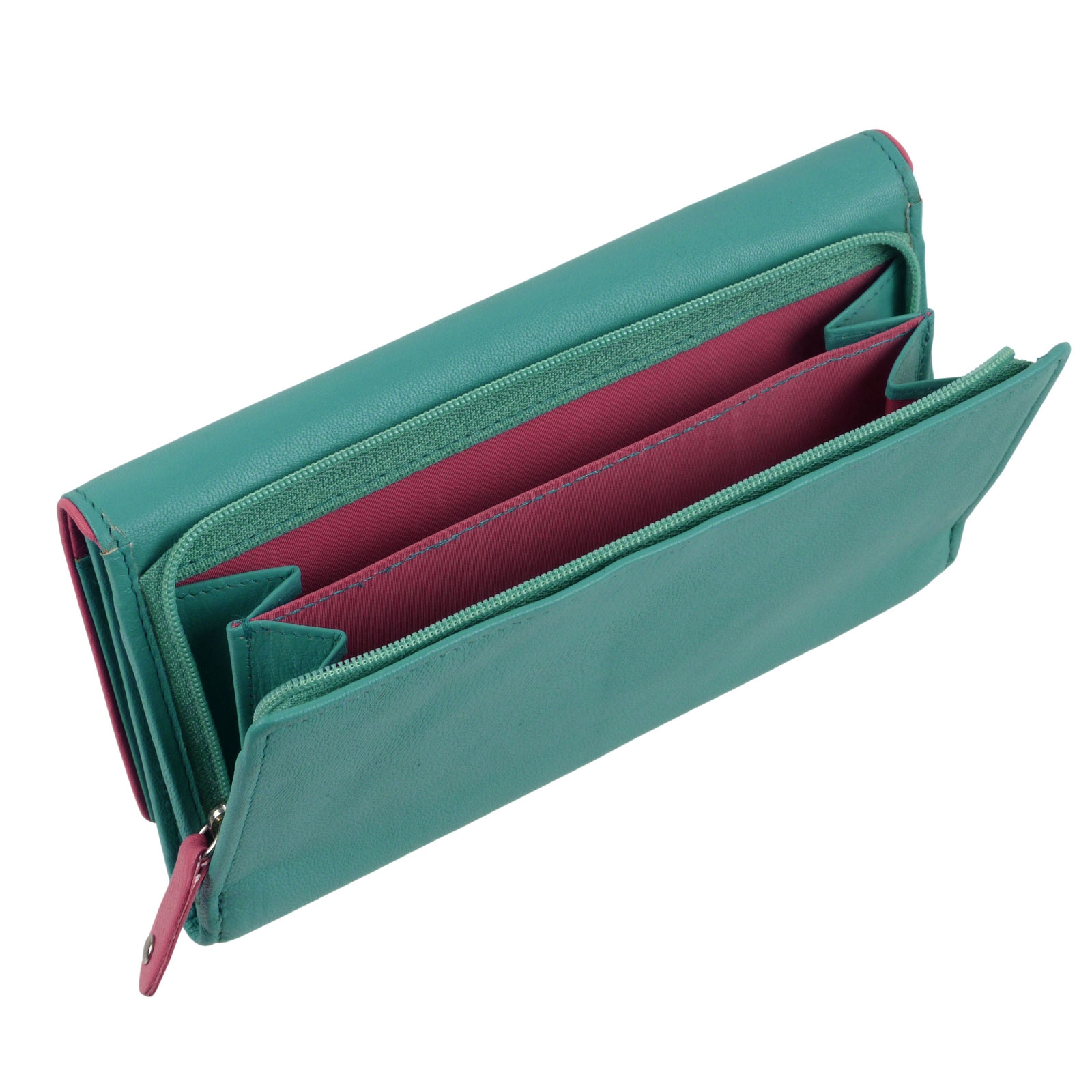 Mala Leather Ladies Tri-Fold Purse/Wallet Flamingo Freya Collection ...