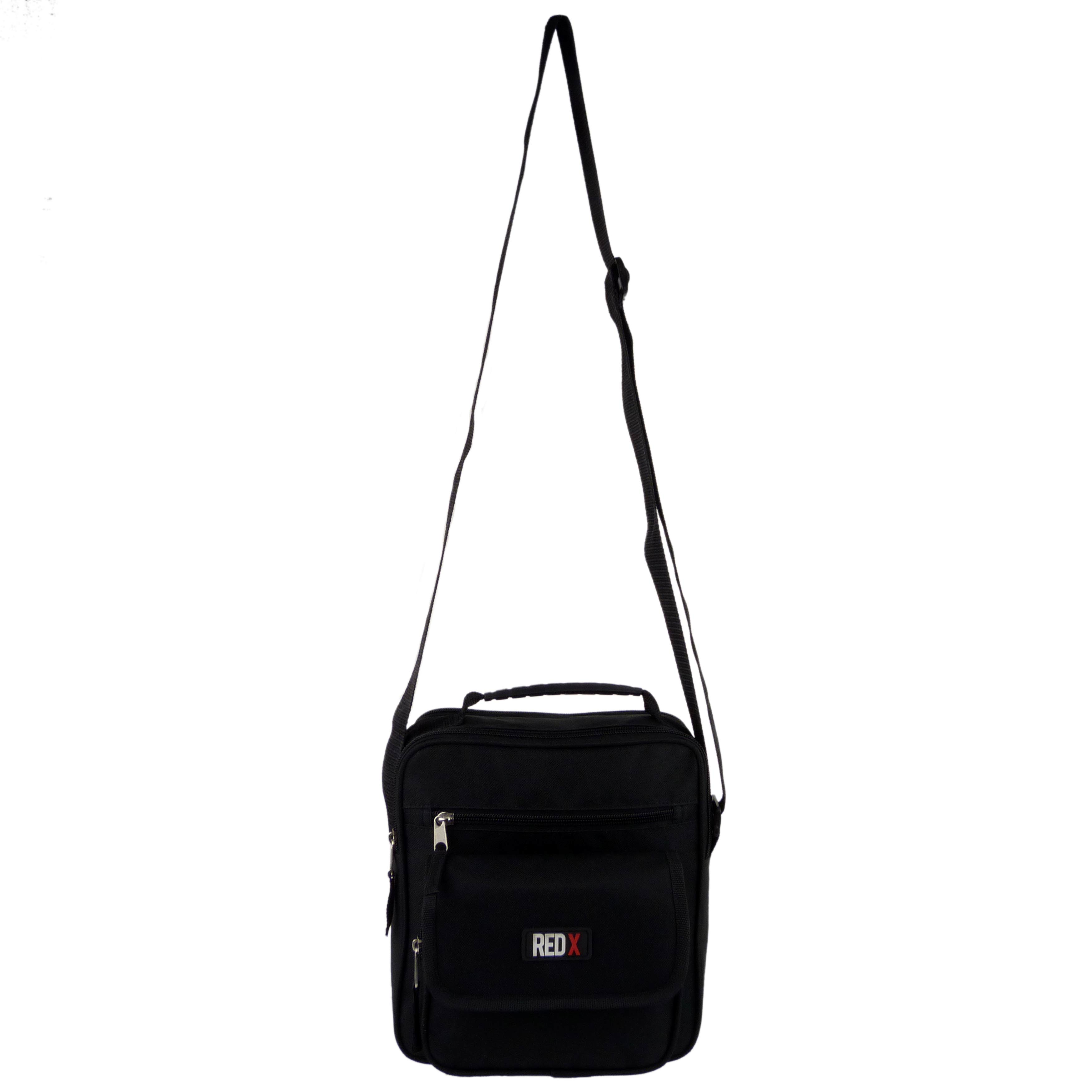 Black Mens Ladies Canvas Cross Body Messenger Bag by RED X Utility ...