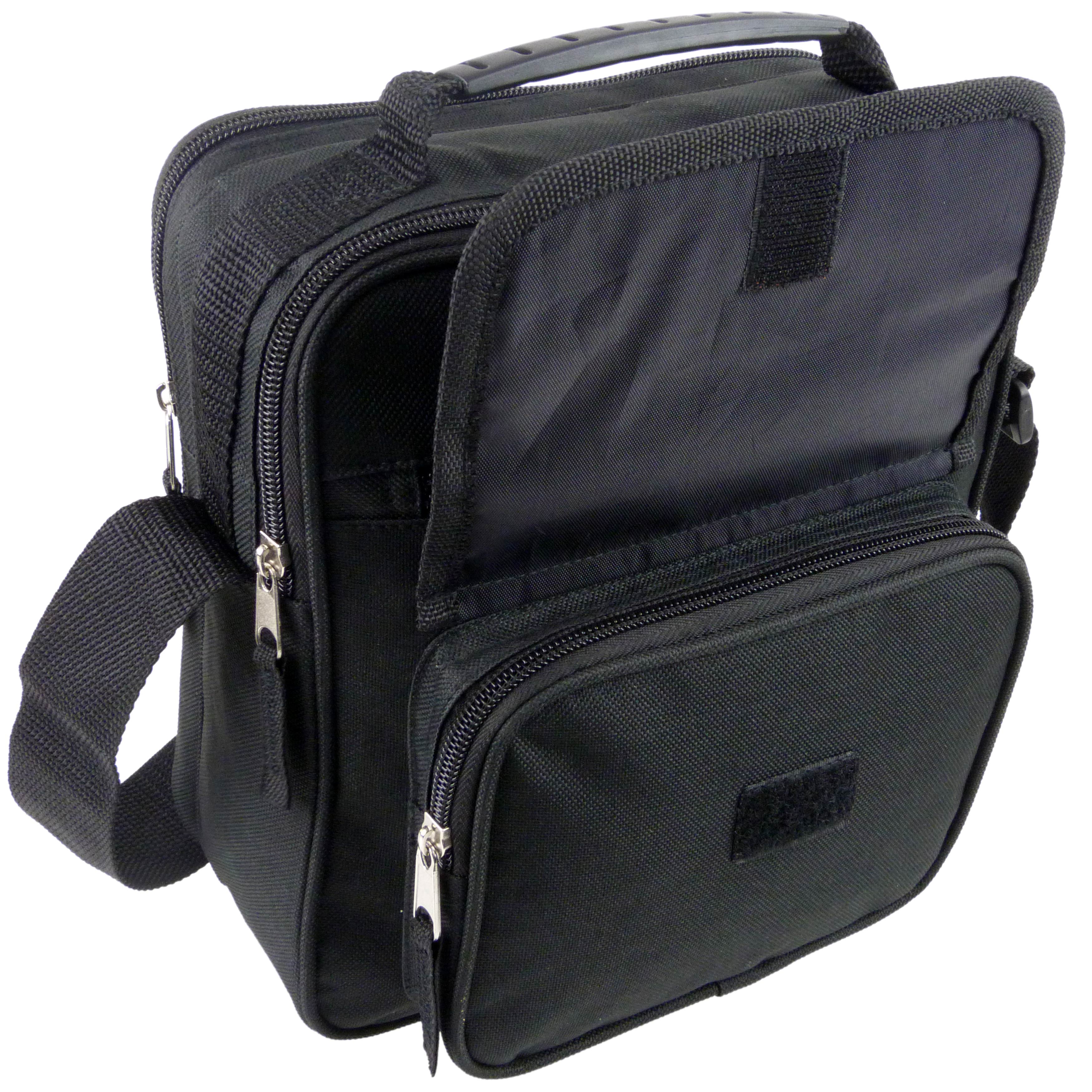 Black Mens Ladies Canvas Cross Body Messenger Bag by RED X Utility ...