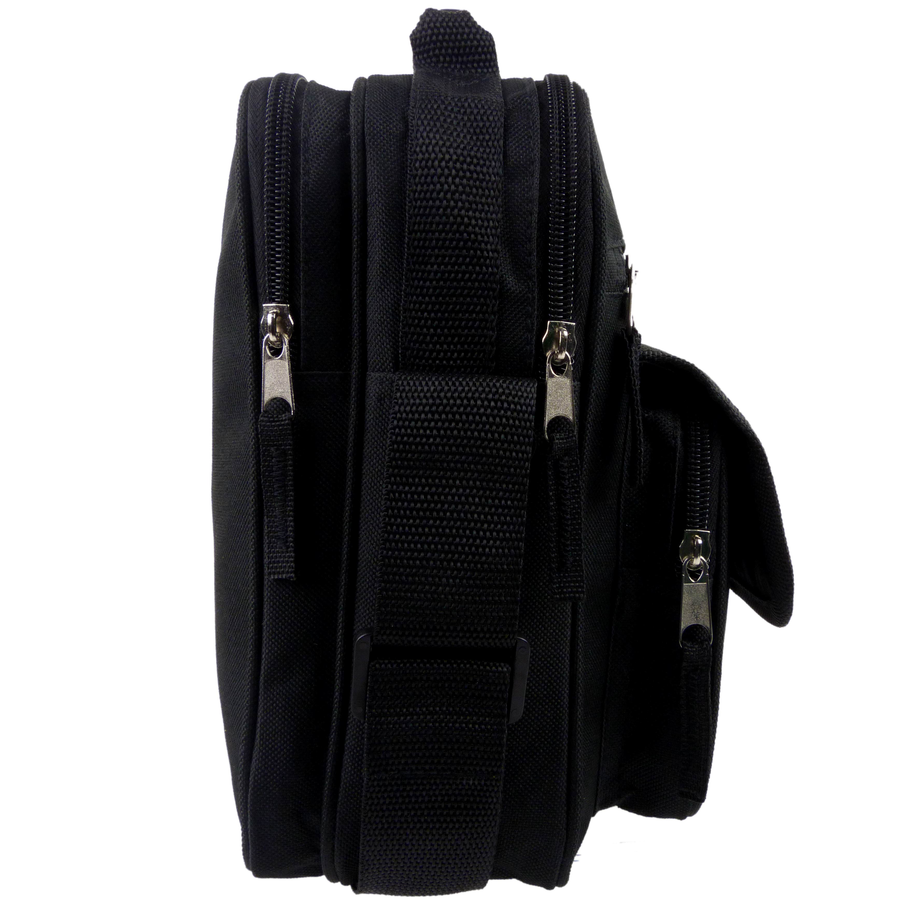 Black Mens Ladies Canvas Cross Body Messenger Bag by RED X Utility ...