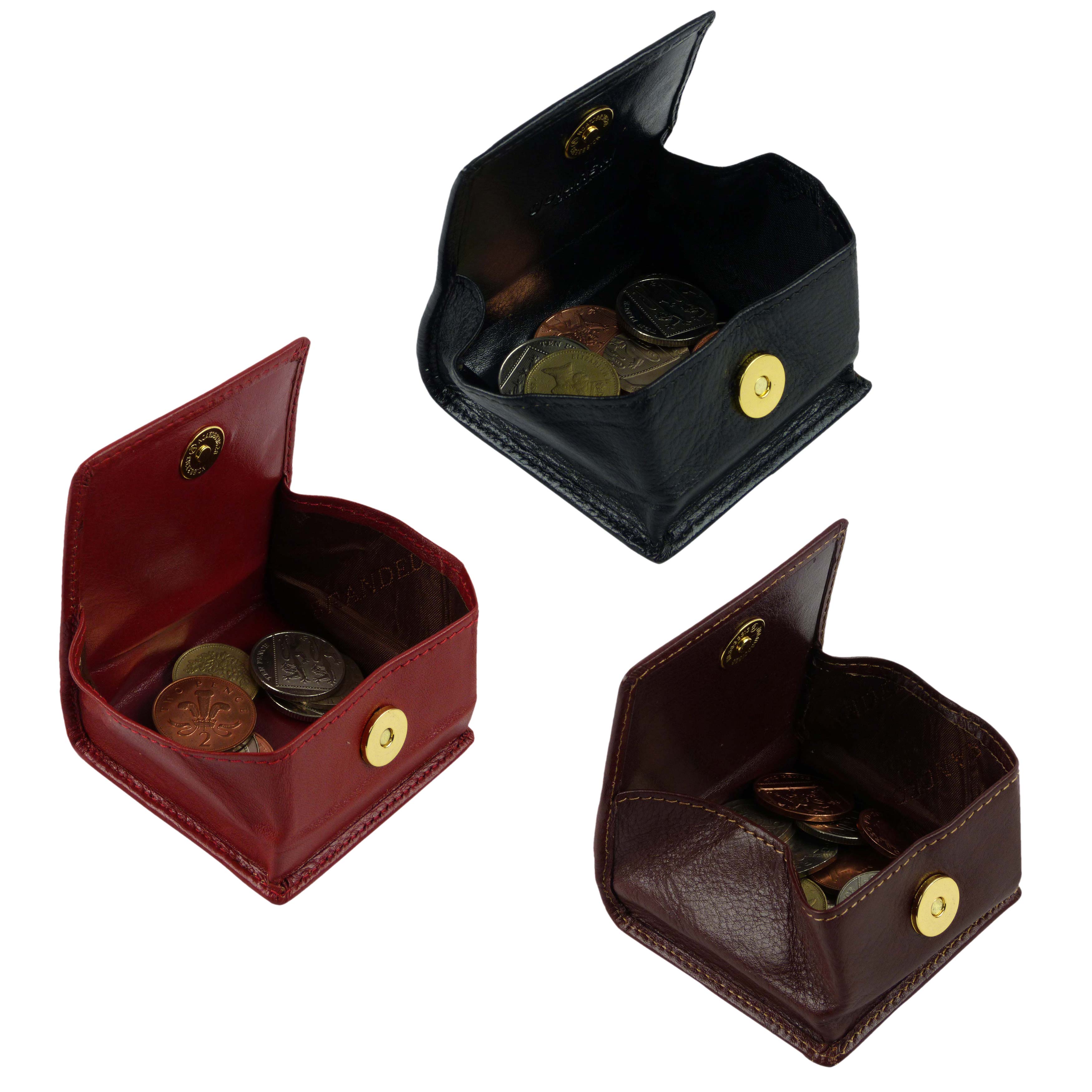 Golunski Leather Magnetic Coin Purse Pouch Branded Range in Black ...