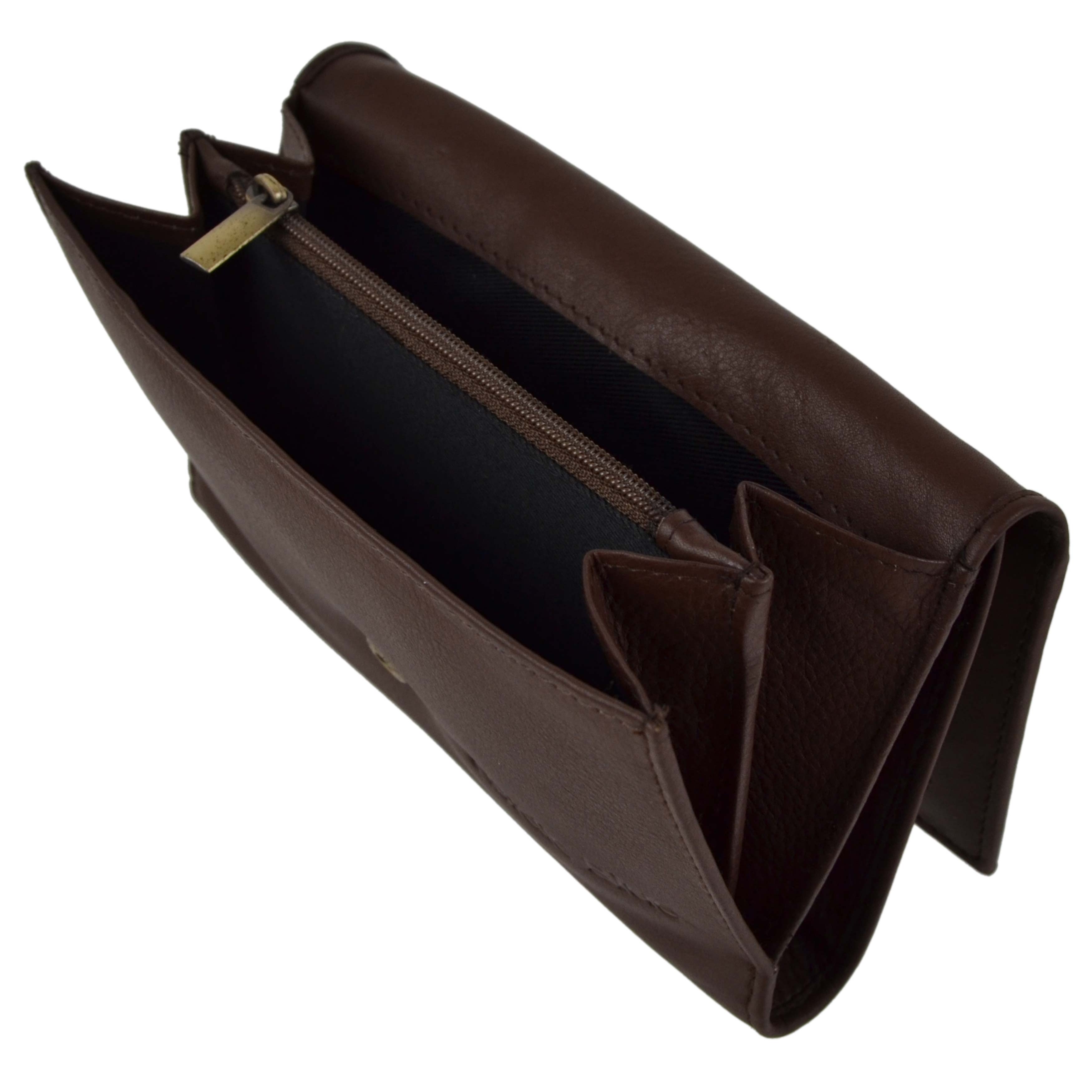 Ladies Classic LEATHER Medium Purse/Wallet by Hansson Nordic Blue Gift ...