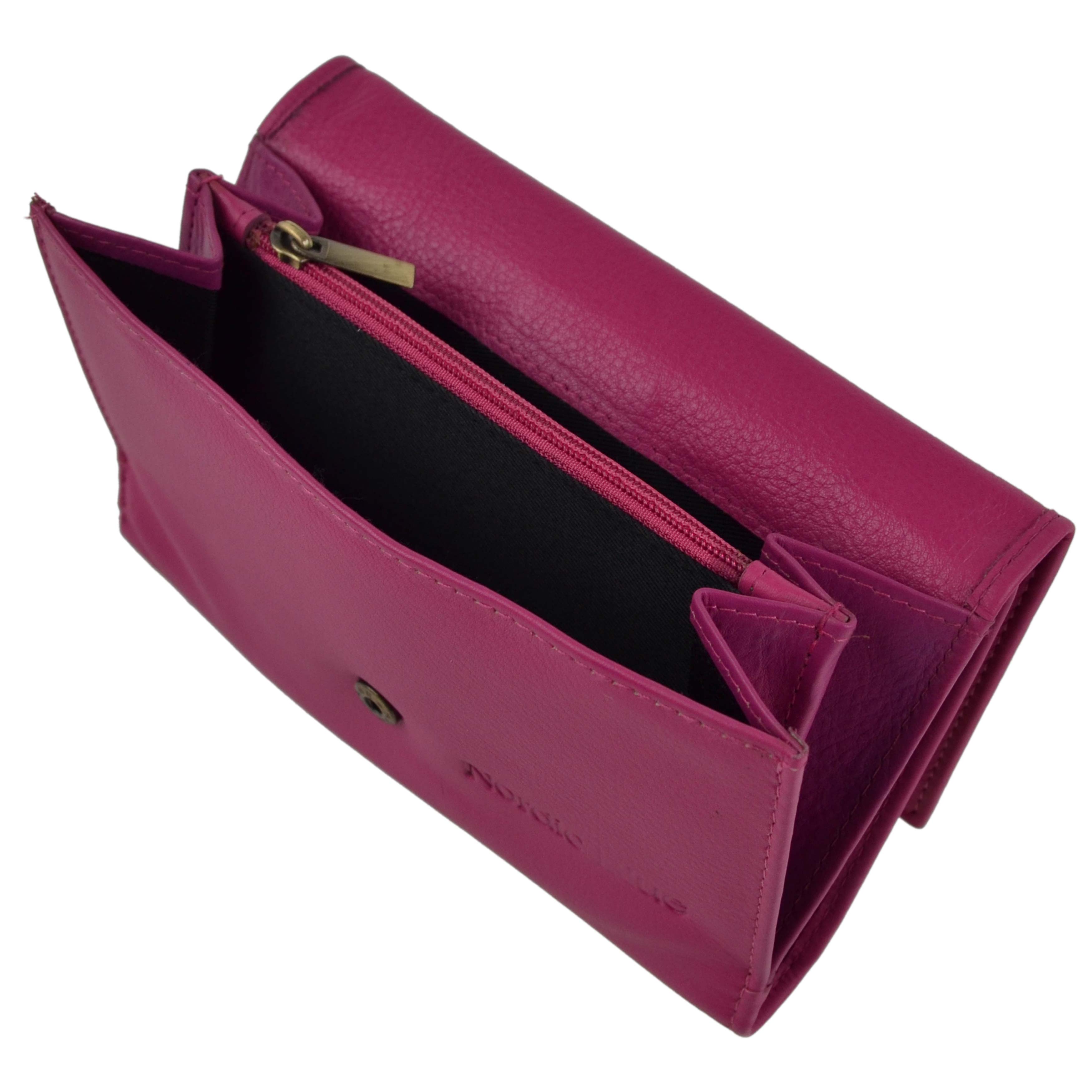 Ladies Classic LEATHER Medium Purse/Wallet by Hansson Nordic Blue Gift ...