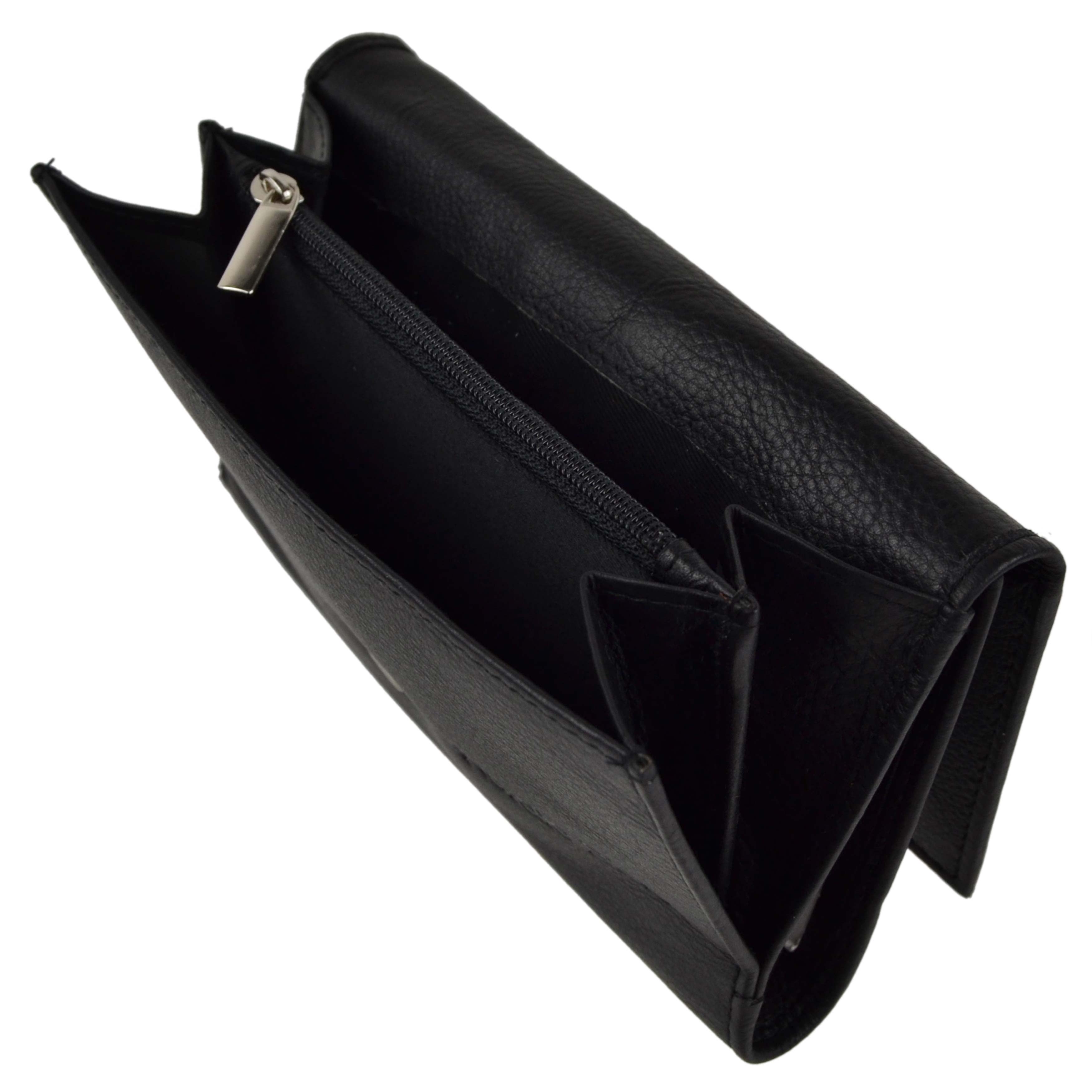 Ladies Classic LEATHER Medium Purse/Wallet by Hansson Nordic Blue Gift ...