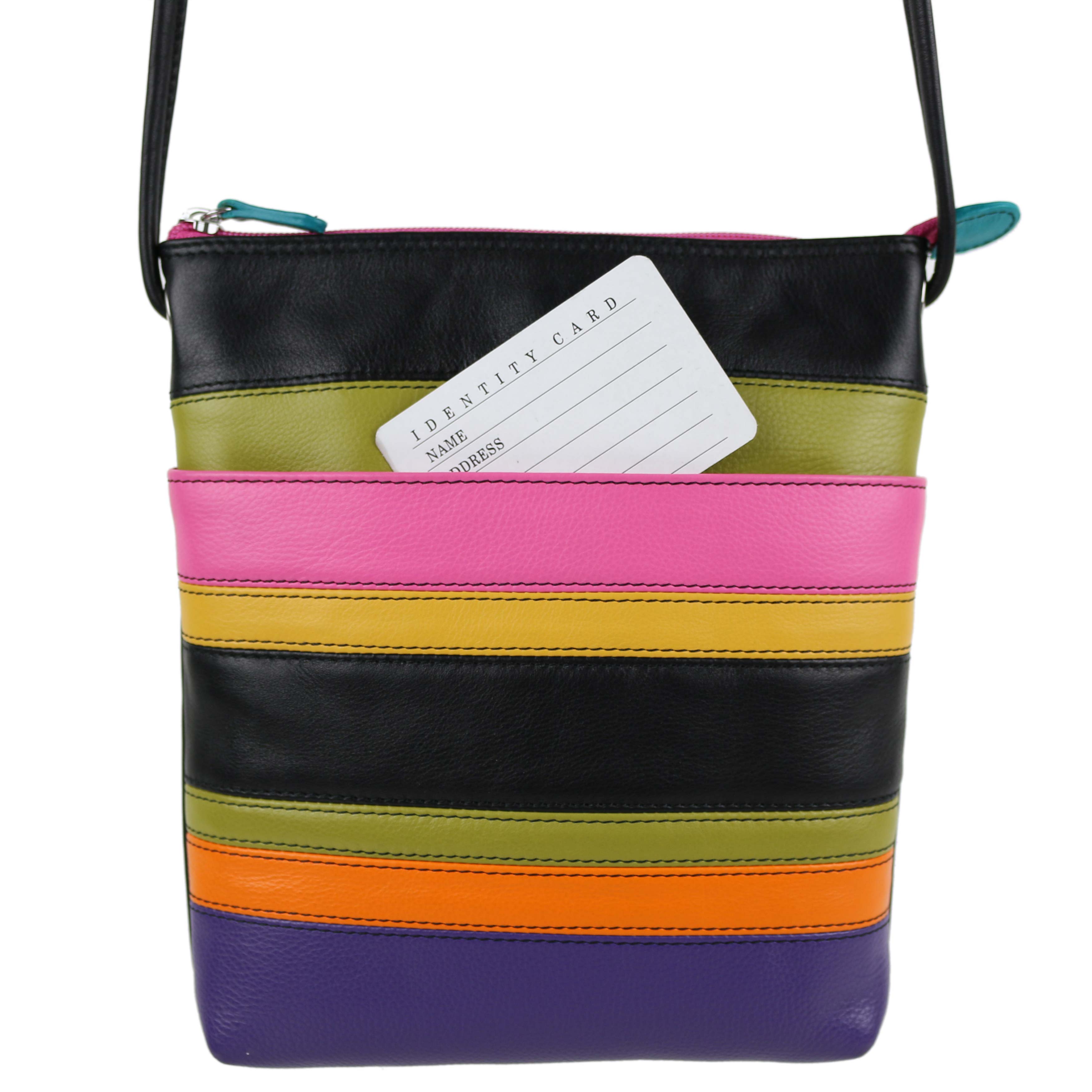 Ladies Leather Cross Body Shoulder Bag by Ili New York Colourful ...