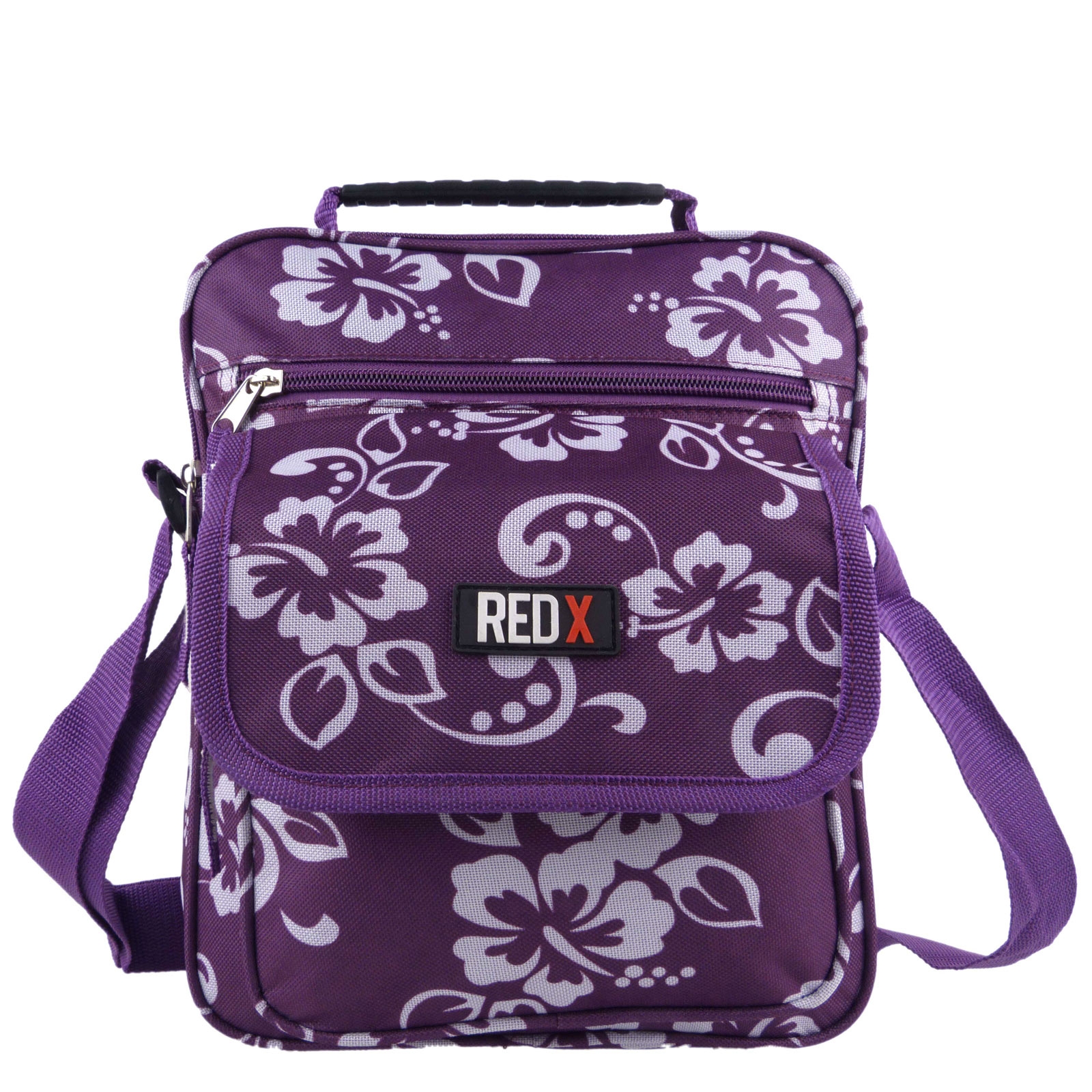 SPECIAL BOGOF - RED-X Mens Womans Funky Hibiscus Canvas Cross Body ...