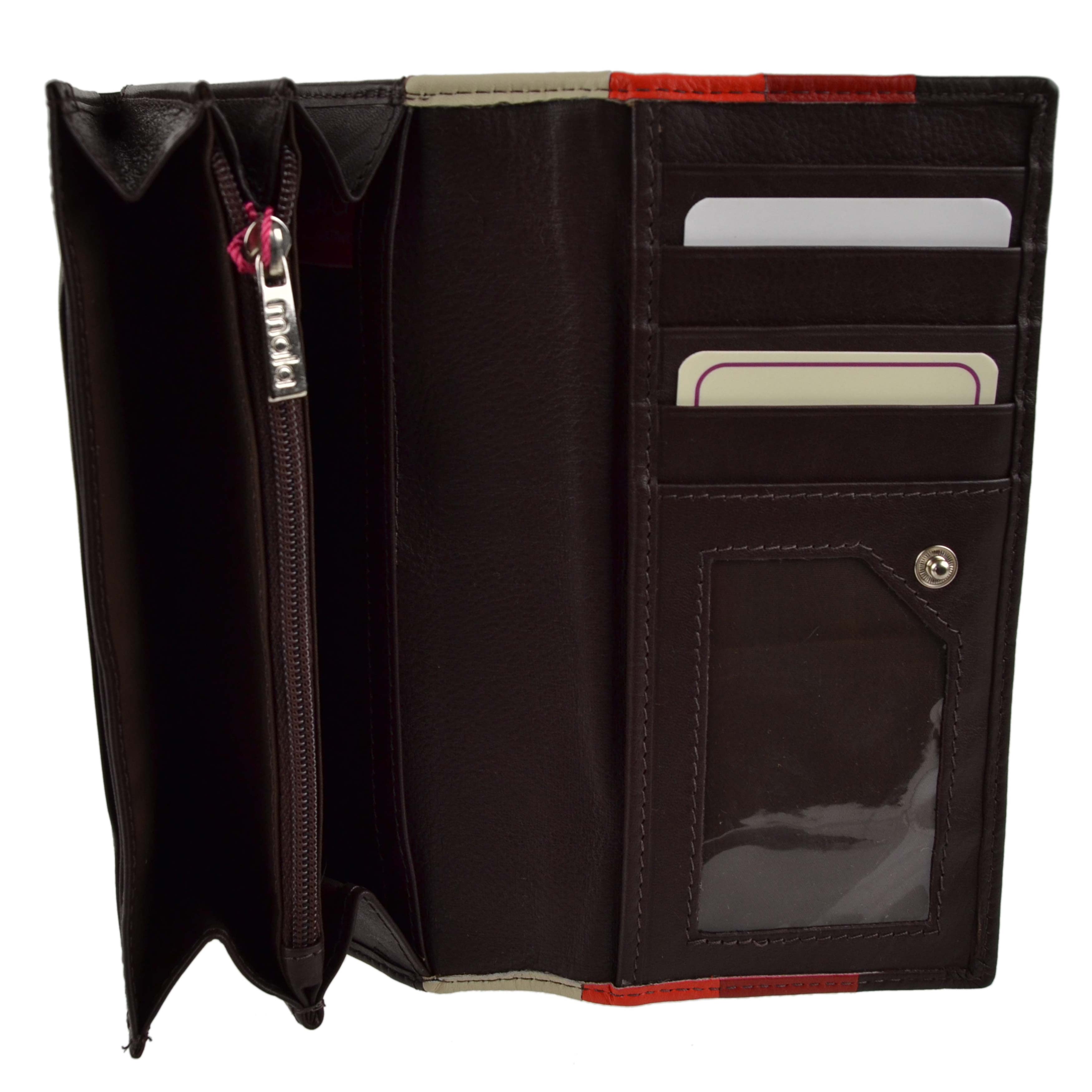 Ladies Flap Over Leather Purse/Wallet by Mala; Burchell Collection ...