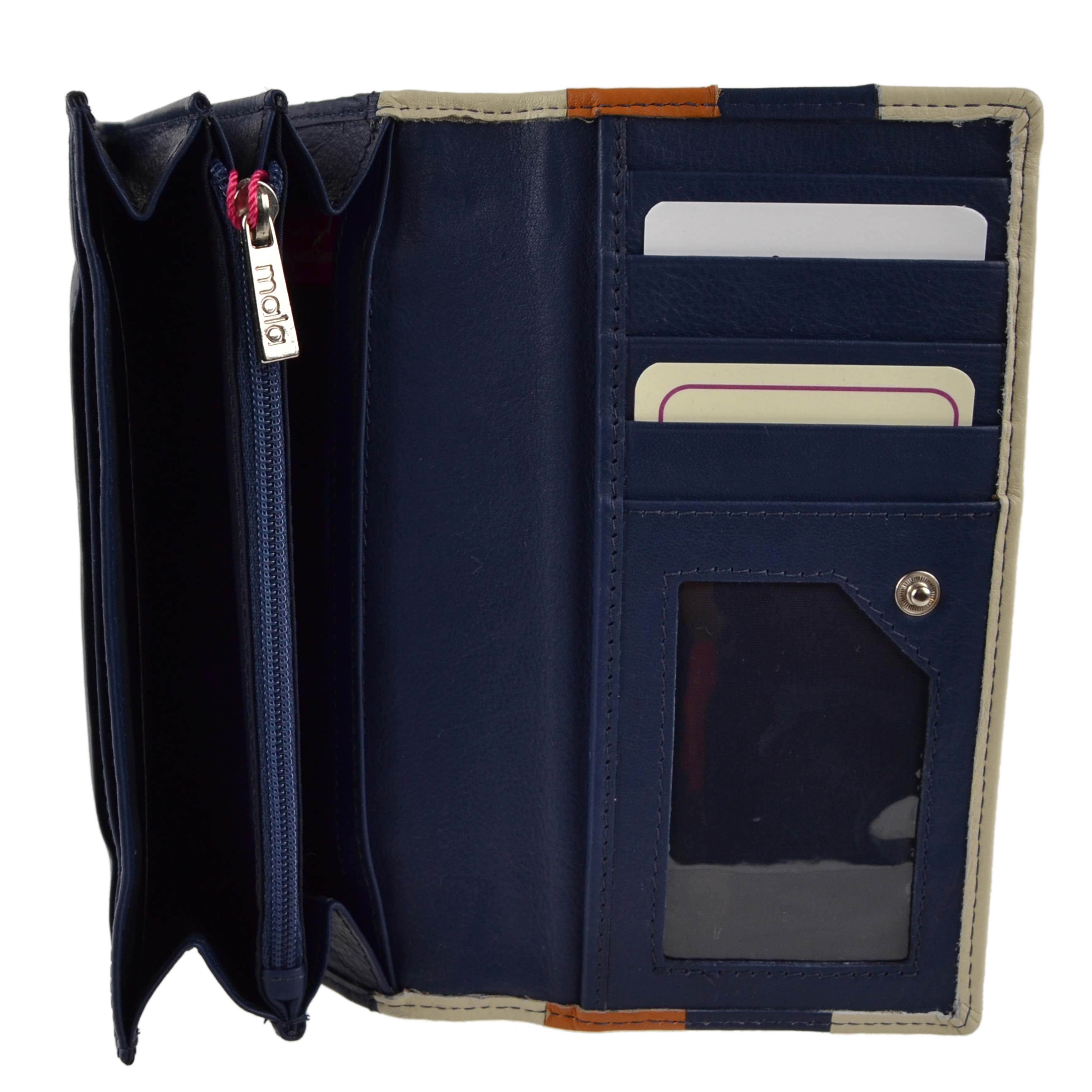 Ladies Flap Over Leather Purse/Wallet by Mala; Burchell Collection ...