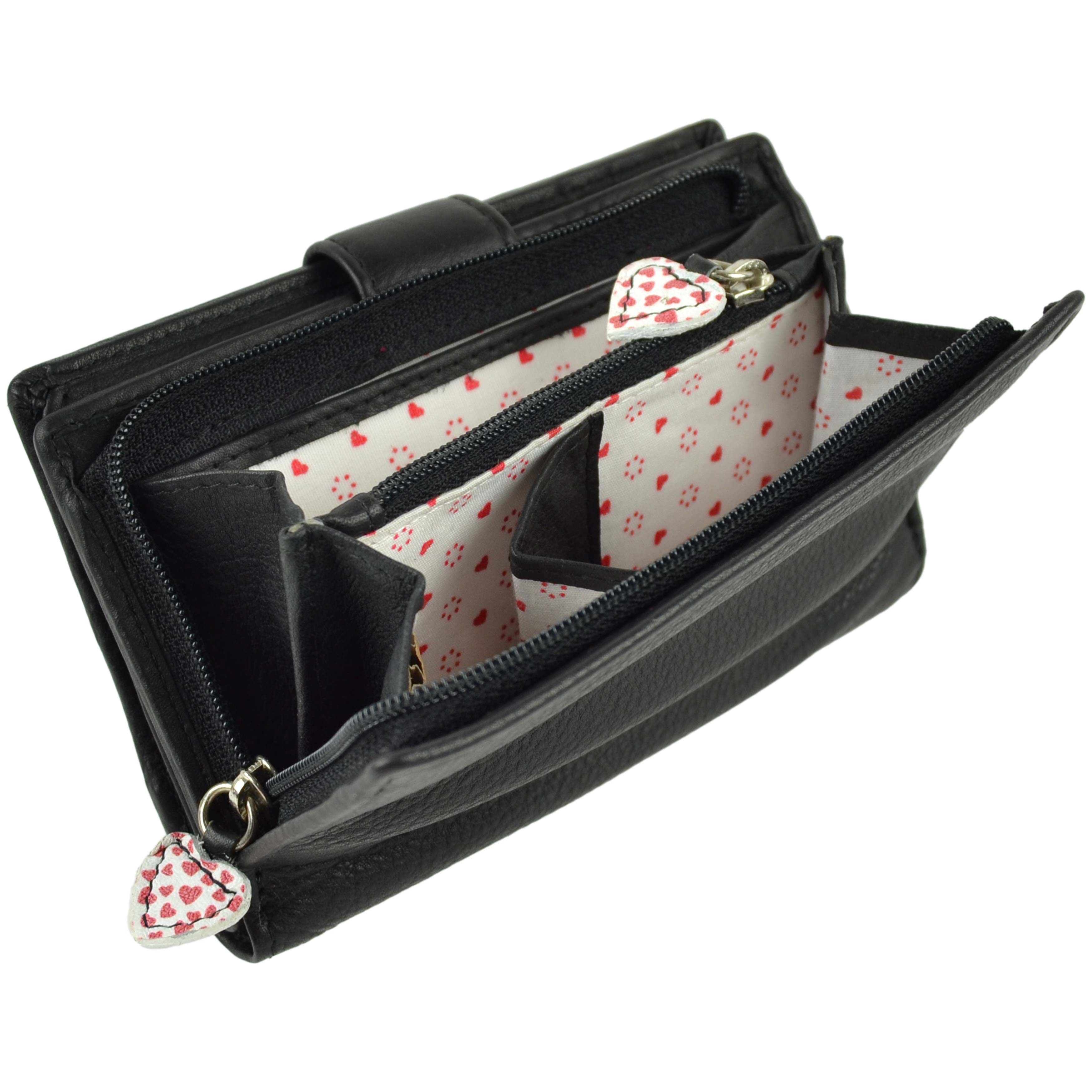 Ladies Leather Medium Tab Purse Wallet by Mala; Lucy Collection Handy ...