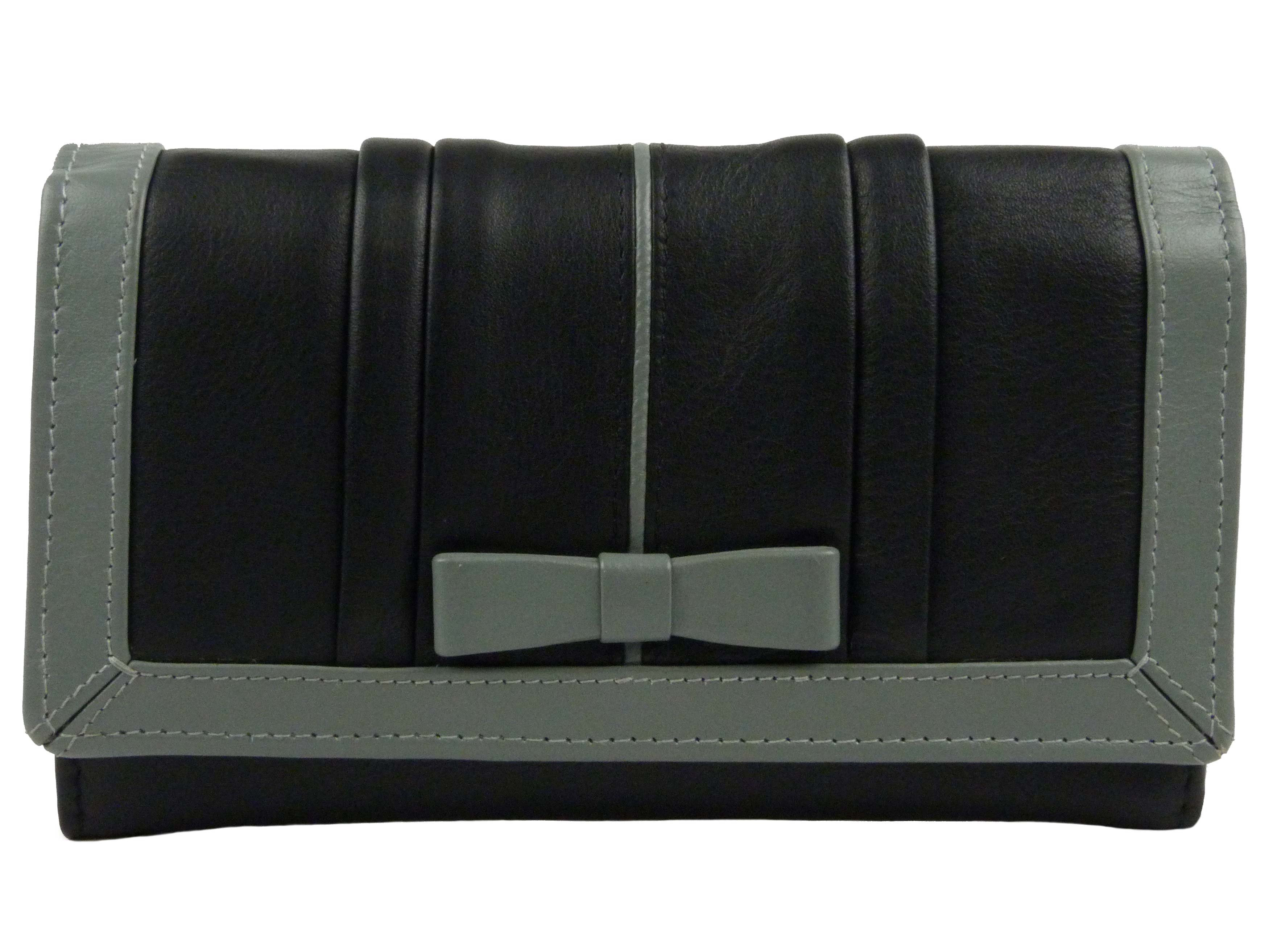 Ladies Large Flap Over Leather Purse/Wallet by Mala; Candy Collection ...