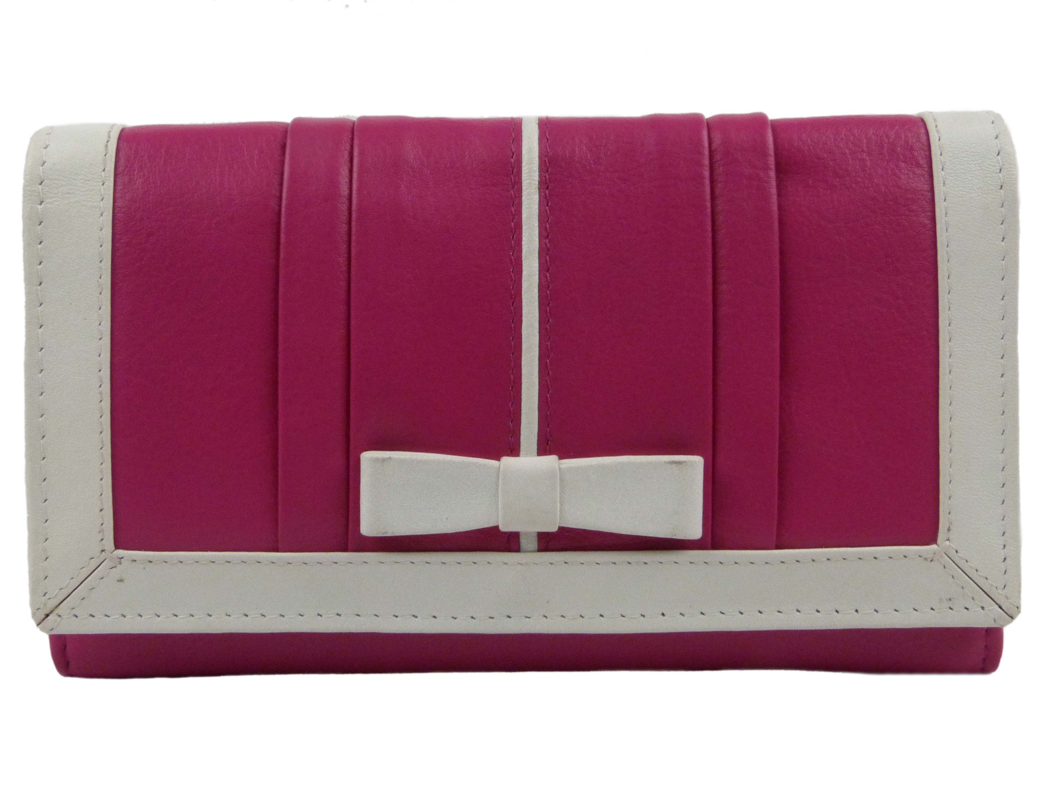 Ladies Large Flap Over Leather Purse/Wallet by Mala; Candy Collection ...