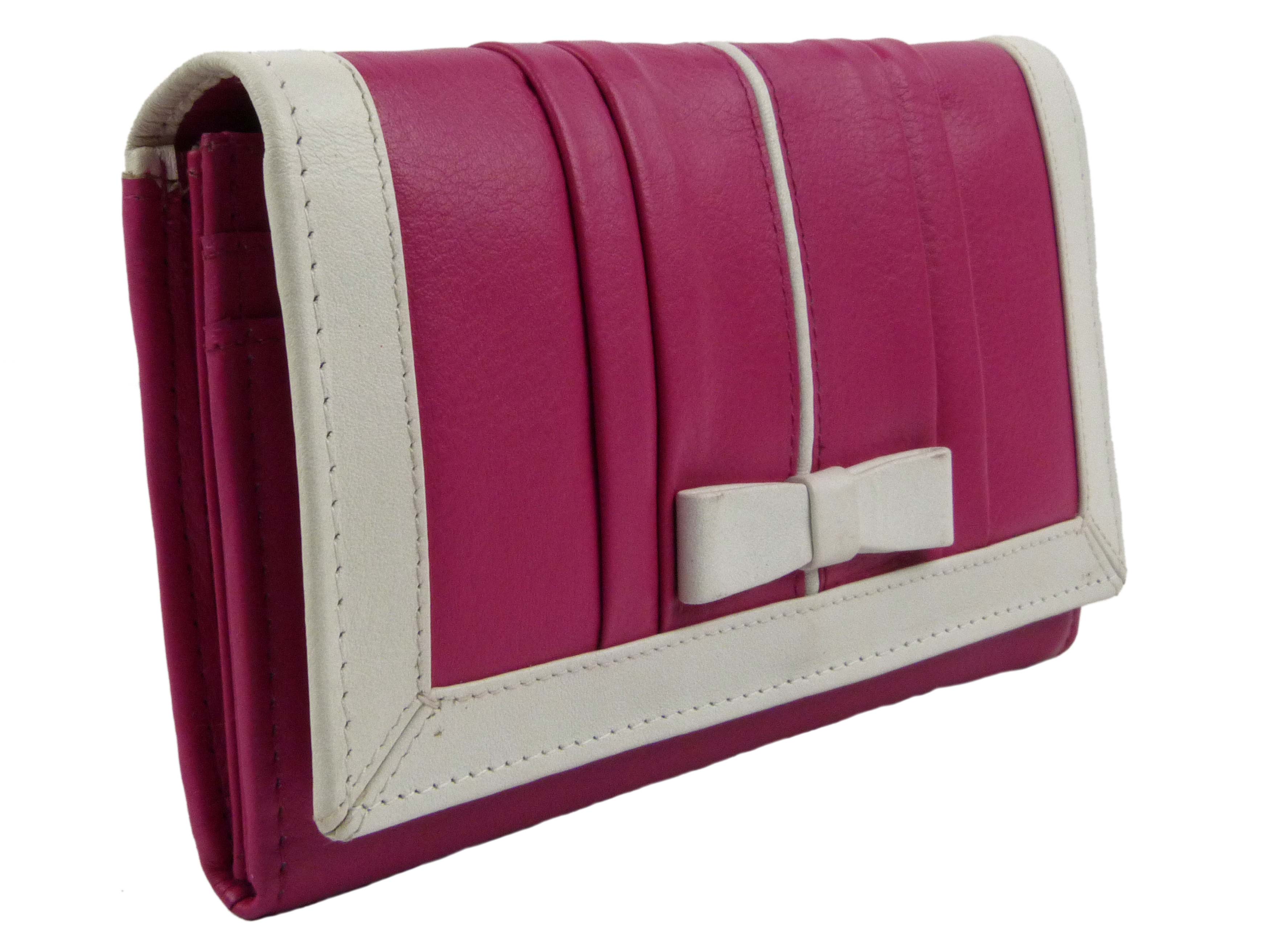 Ladies Large Flap Over Leather Purse/Wallet by Mala; Candy Collection ...