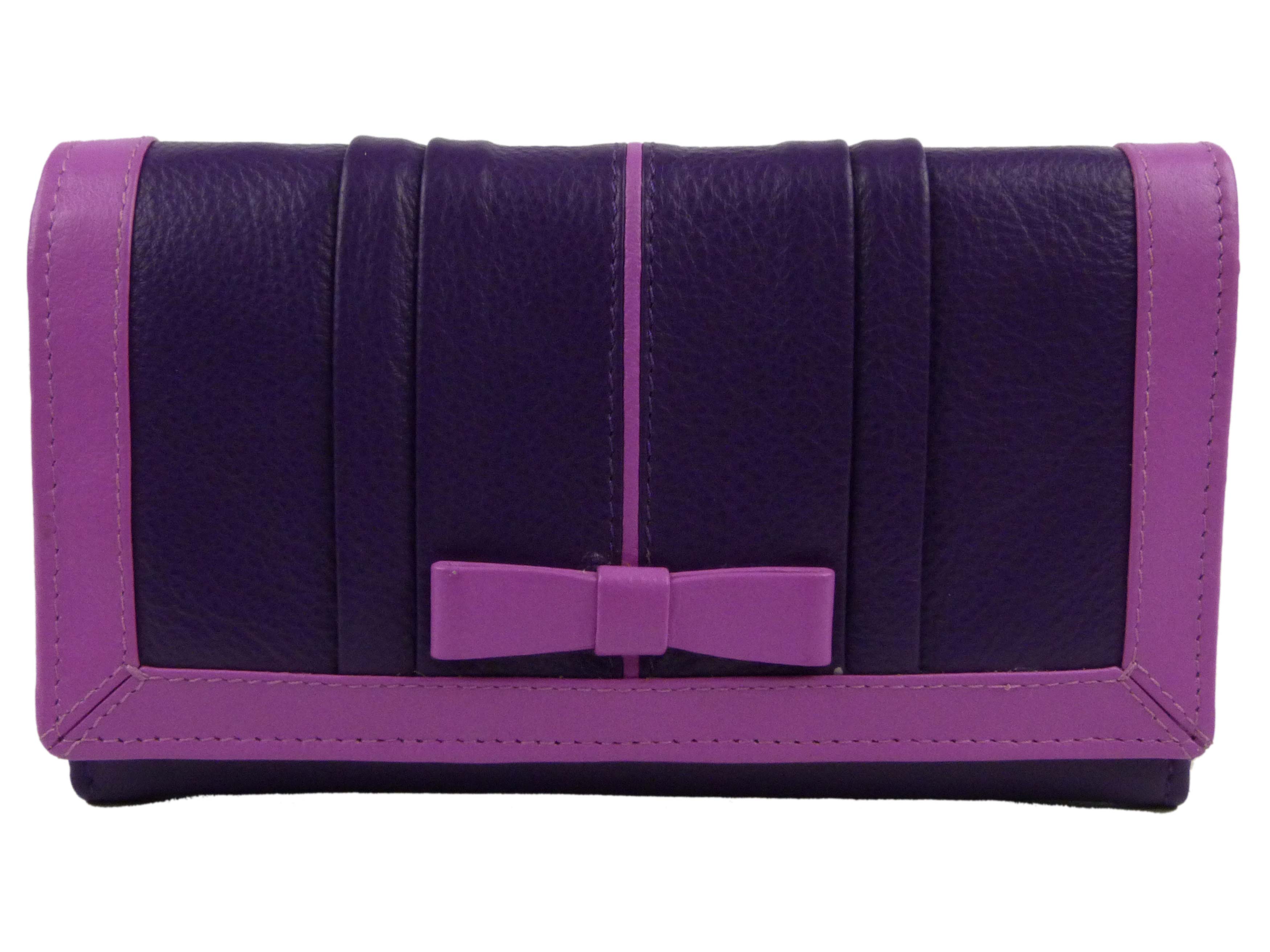 Ladies Large Flap Over Leather Purse/Wallet by Mala; Candy Collection ...